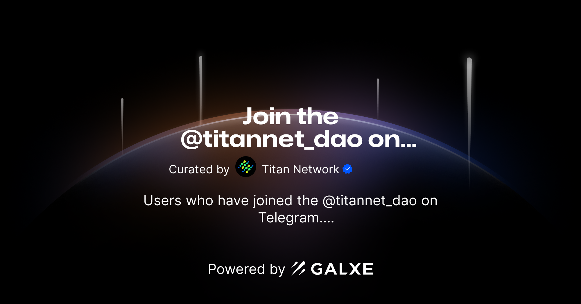 Join the @titannet_dao on Telegram Credential | Galxe