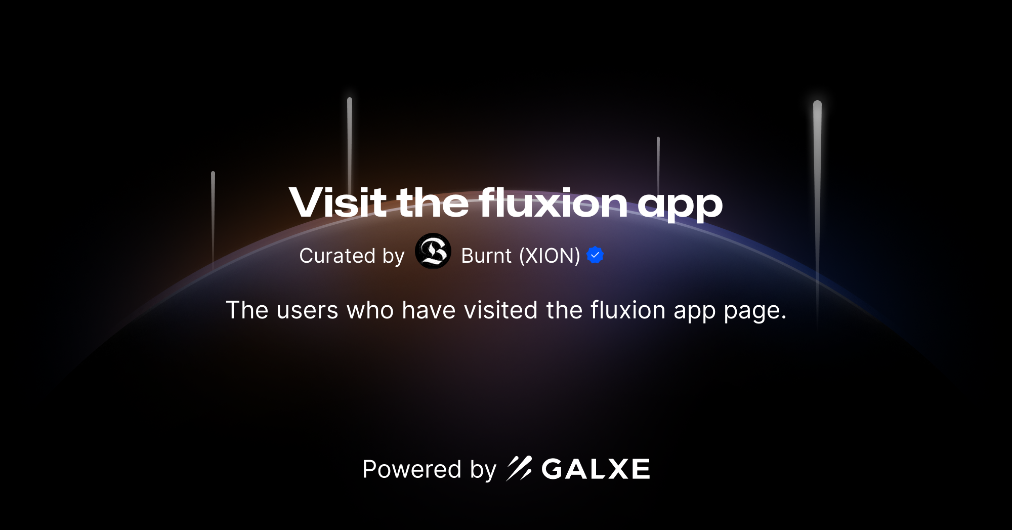 Visit the fluxion app Credential | Galxe