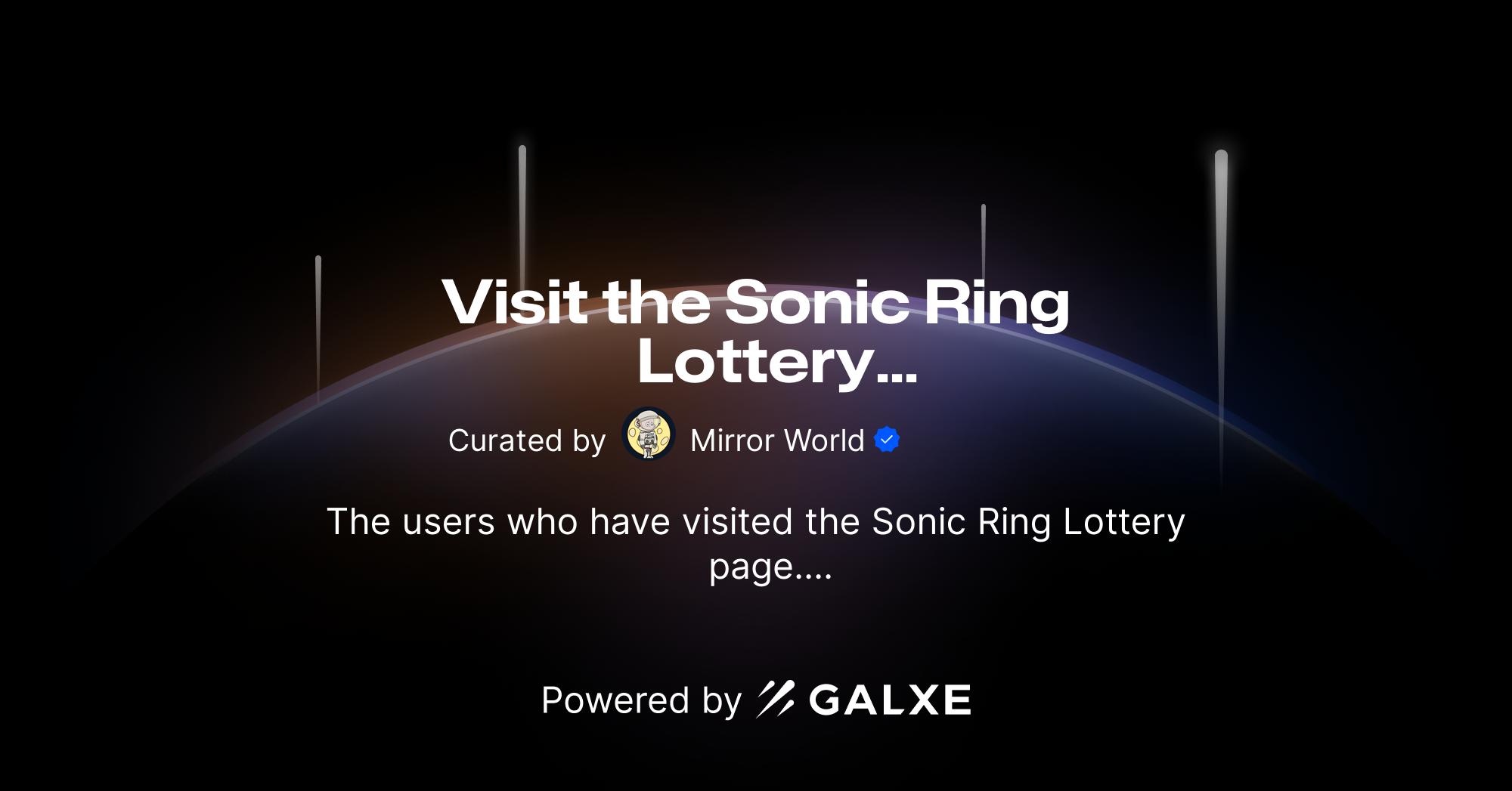 Visit the Sonic Ring Lottery Credential | Galxe