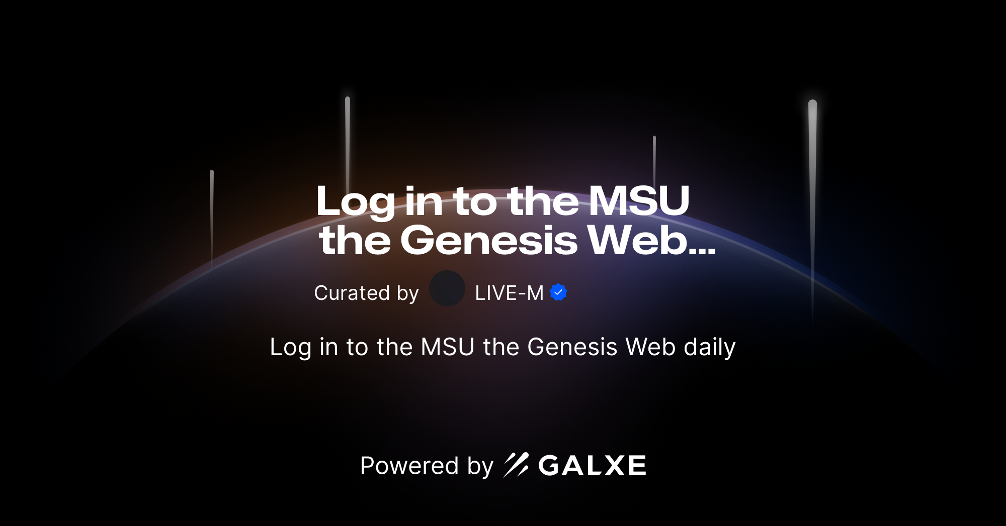 Log in to the MSU the Genesis Web daily Credential | Galxe