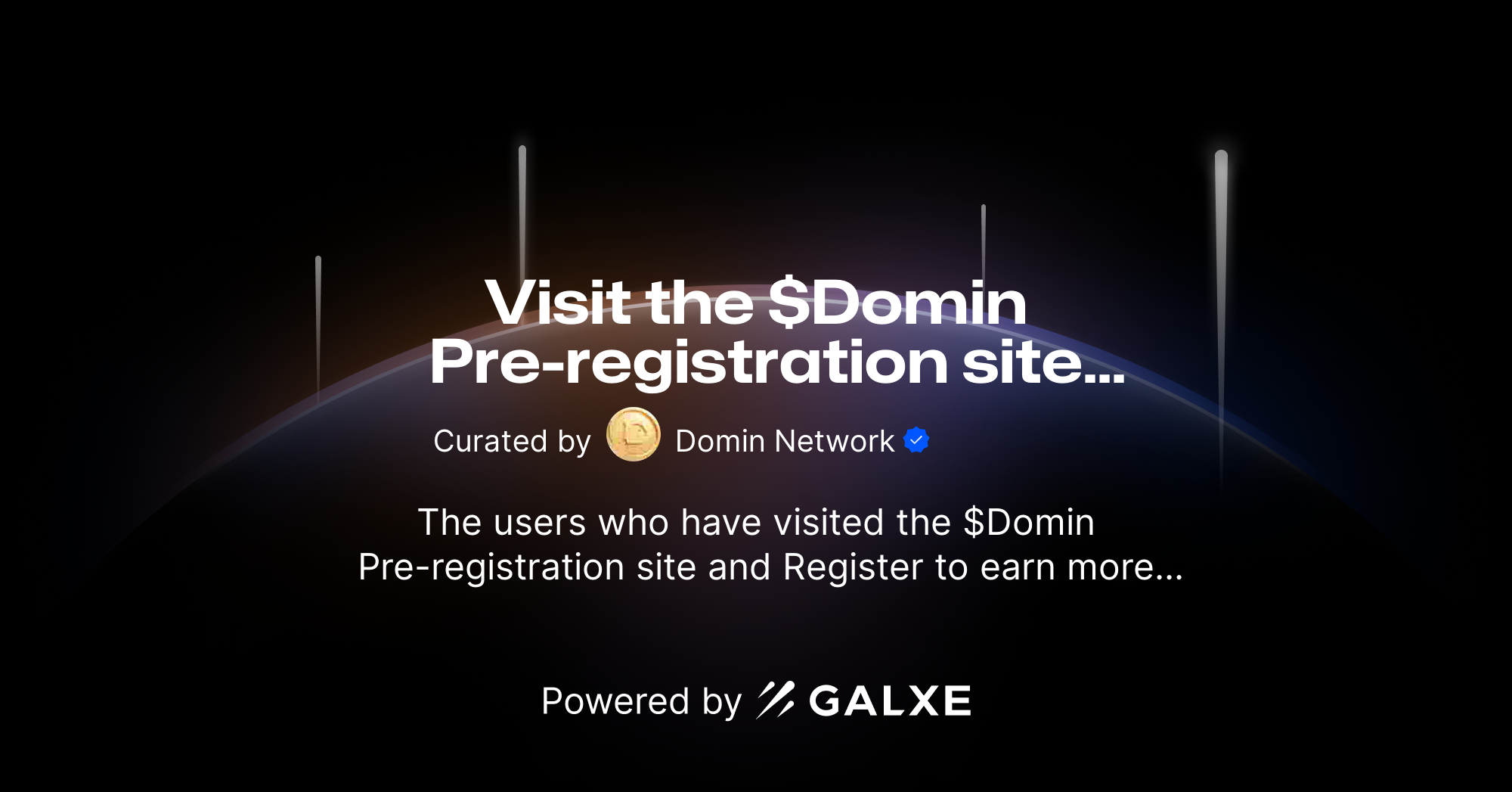 Visit the $Domin Pre-registration site and Register to earn more $Domin ...