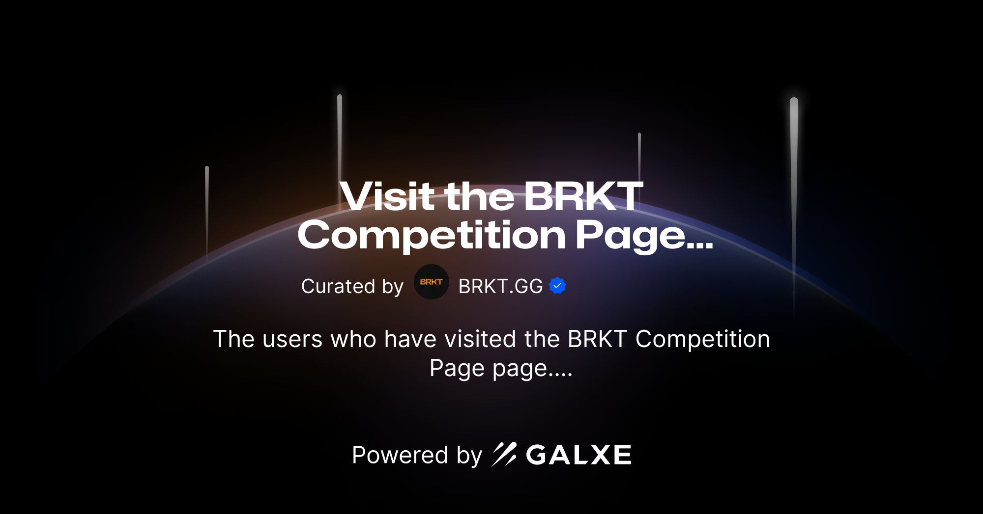 Visit the BRKT Competition Page Credential | Galxe