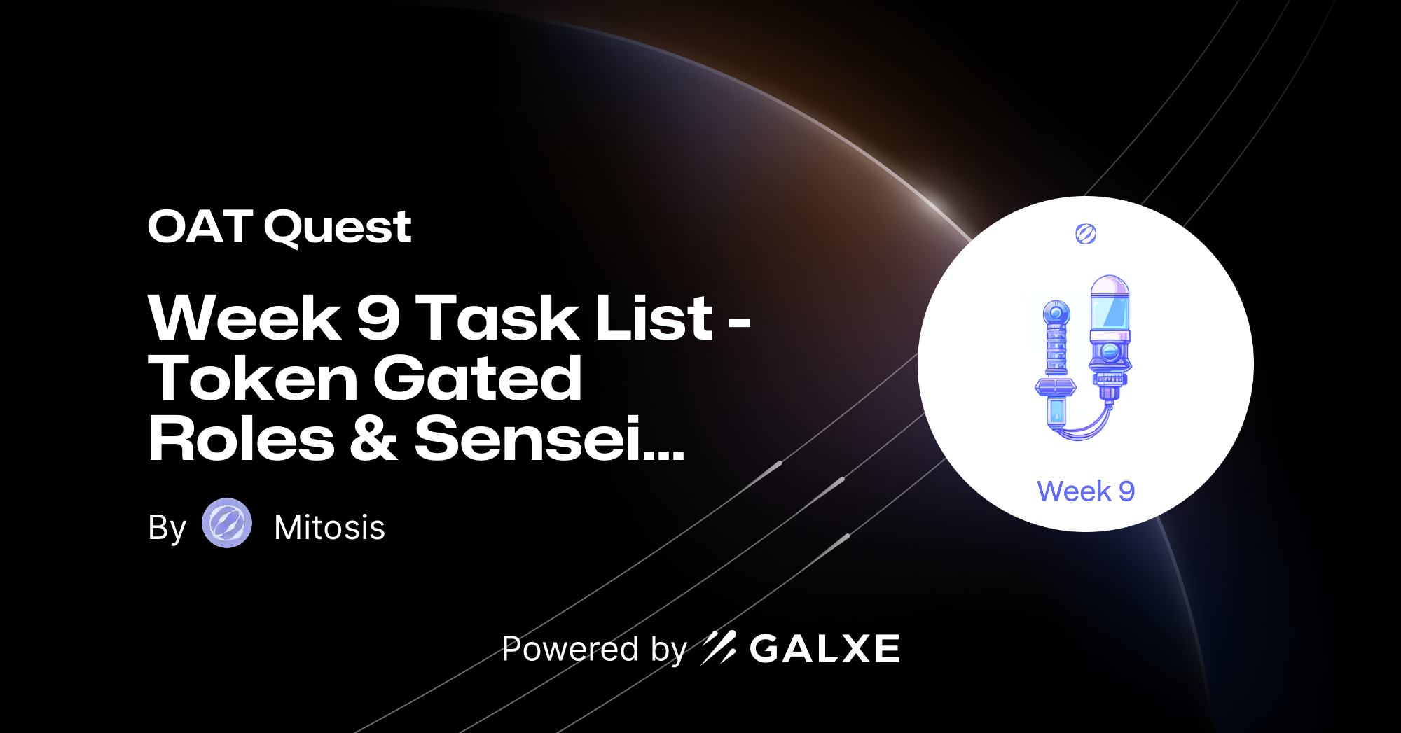 Week 9 Task List - Token Gated Roles & Sensei by Mitosis | Galxe Quest