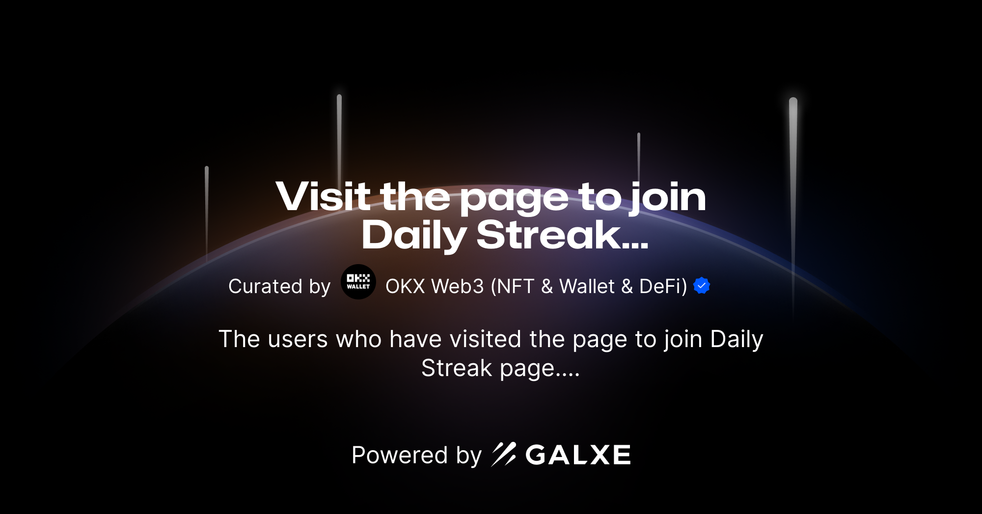 Visit the page to join Daily Streak Credential | Galxe