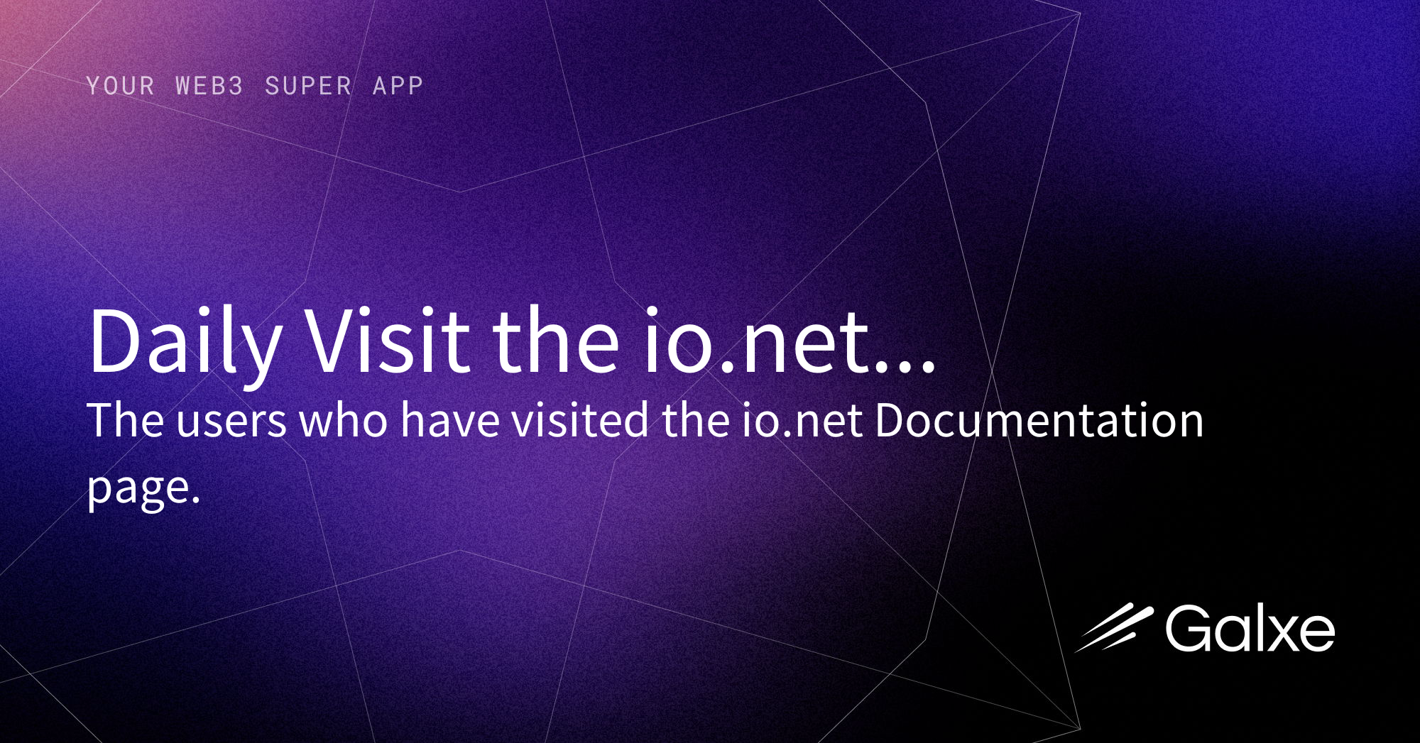 Daily Visit the io.net Documentation Credential | Galxe