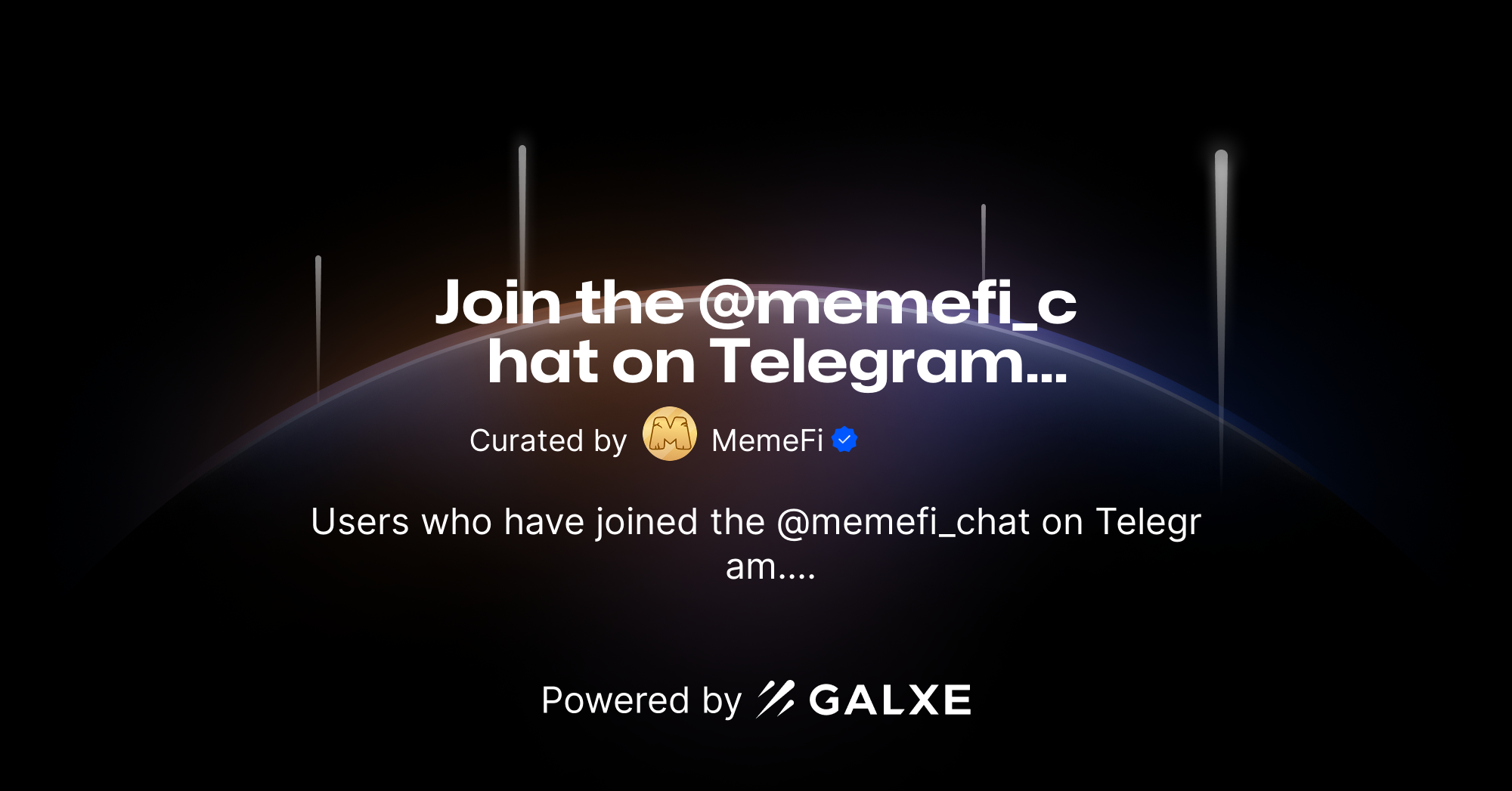 Join the @memefi_chat on Telegram Credential | Galxe