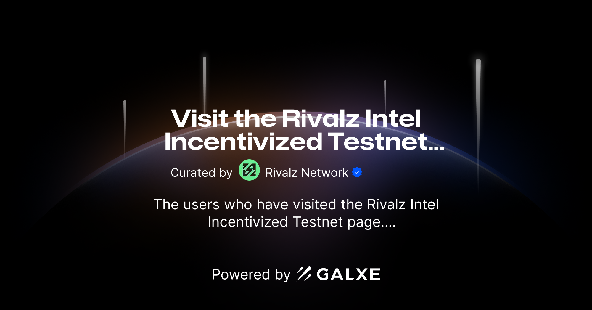 Visit the Rivalz Intel Incentivized Testnet Credential | Galxe