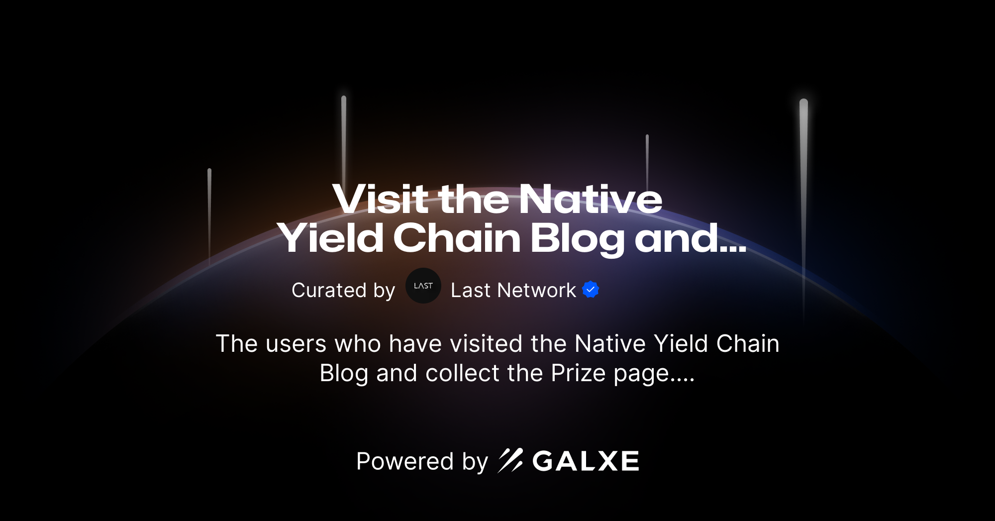 Visit the Native Yield Chain Blog and collect the Prize Credential | Galxe