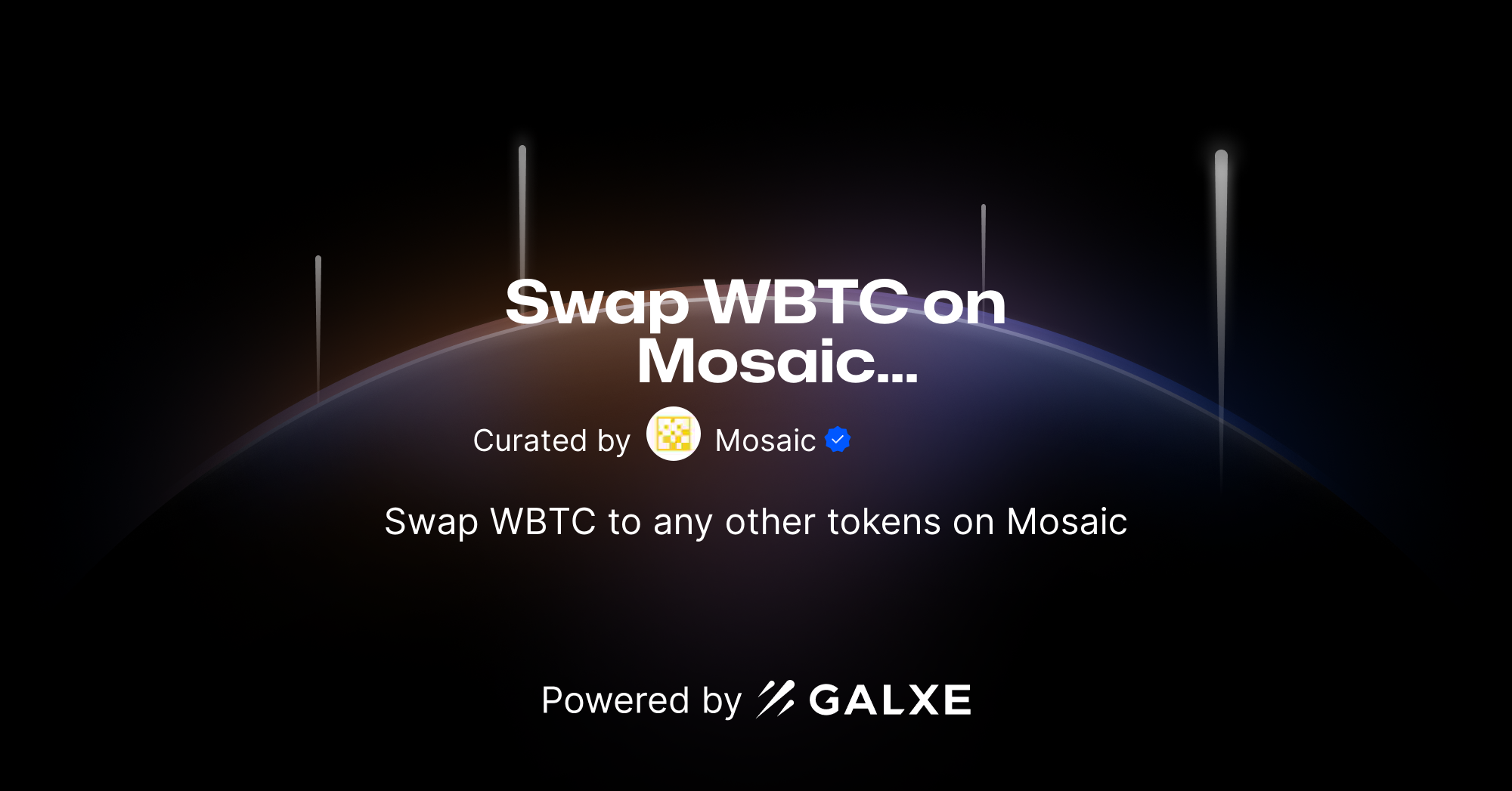 Swap WBTC on Mosaic Credential | Galxe