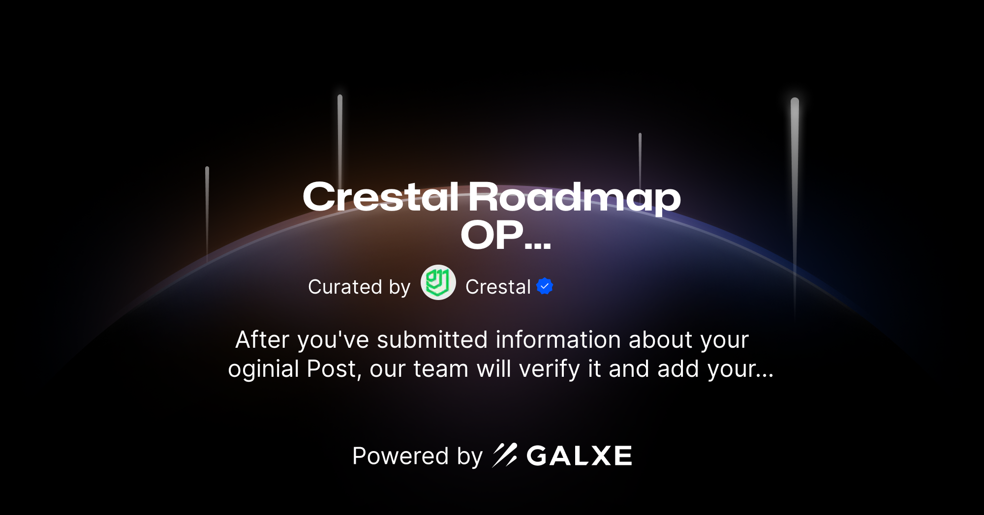 Crestal Roadmap OP Credential | Galxe