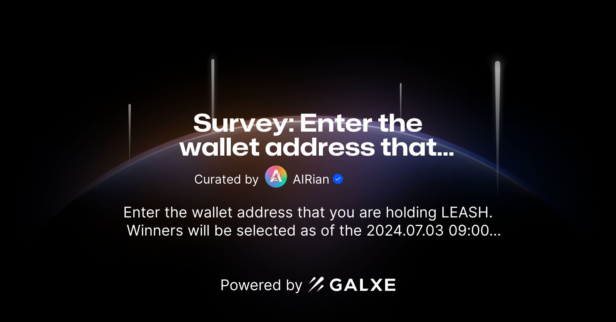 Survey: Enter the wallet address that you are holding LEASH Credential ...