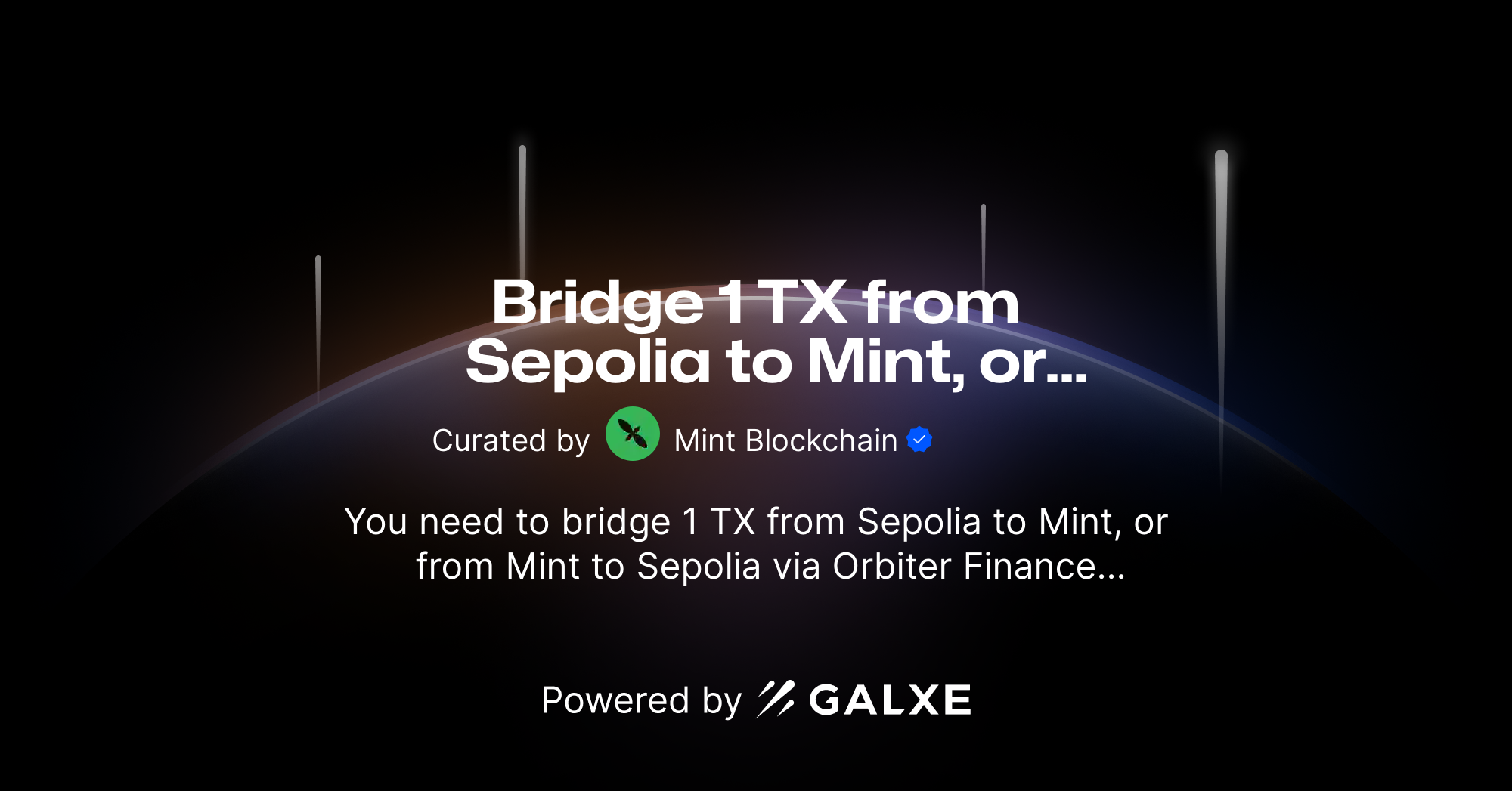 Bridge 1 TX from Sepolia to Mint, or from Mint to Sepolia Credential ...