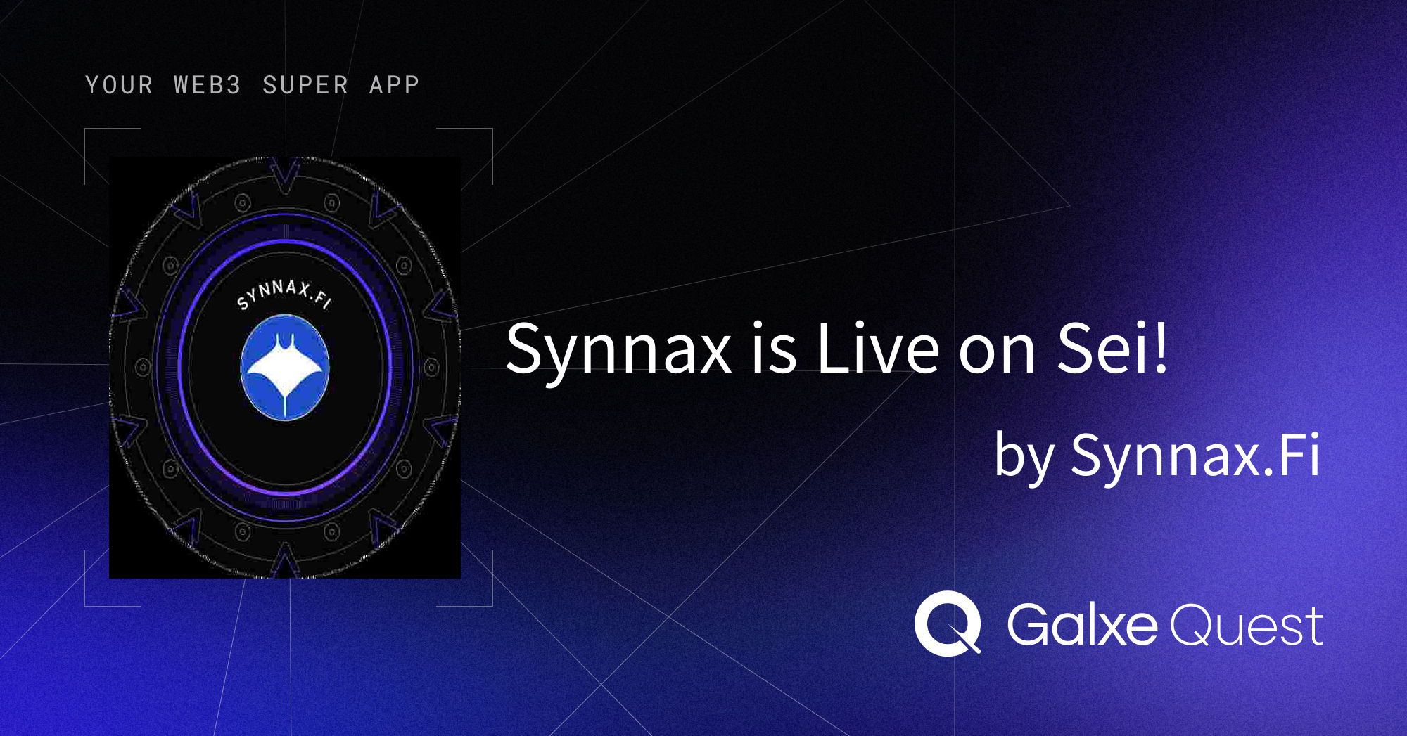 Synnax is Live on Sei! 🔴💨 by Synnax.Fi | Galxe Quest