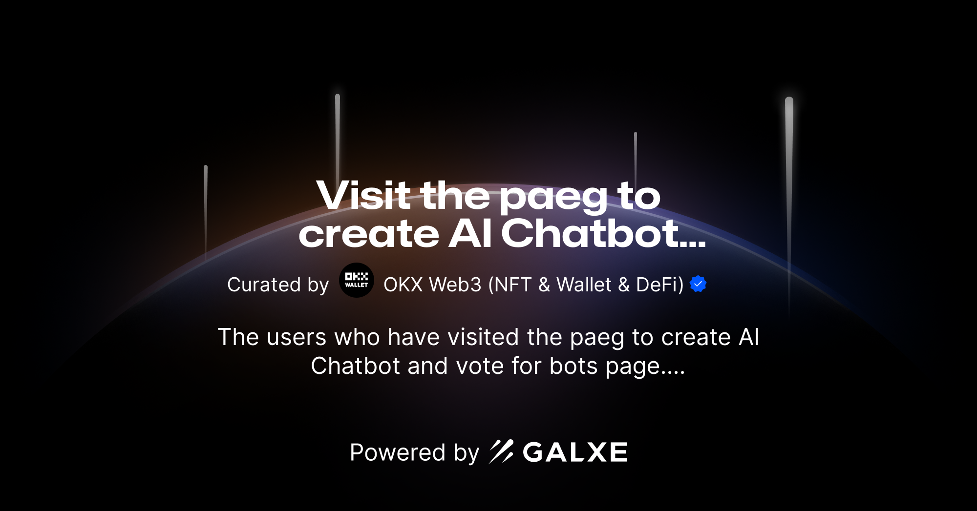 Visit the paeg to create AI Chatbot and vote for bots Credential | Galxe