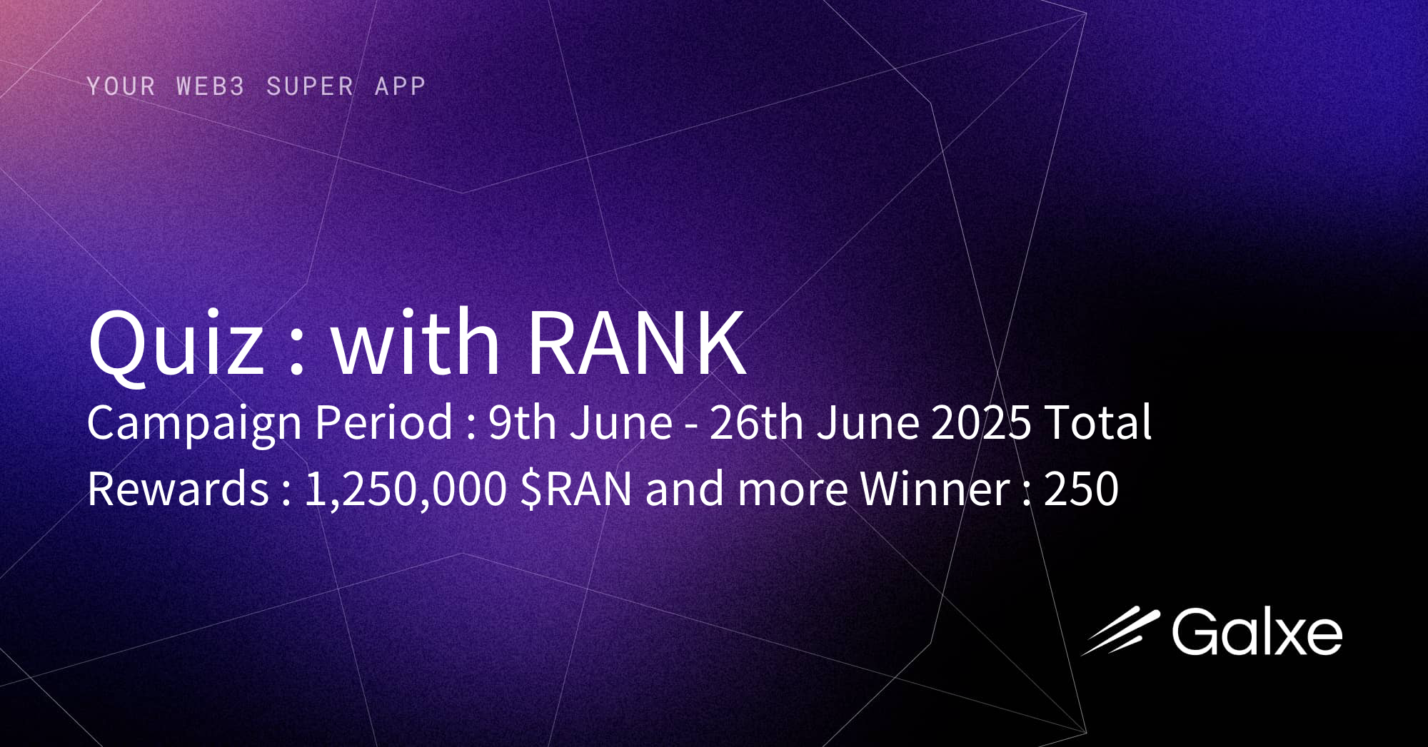 Quiz : with RANK Credential | Galxe
