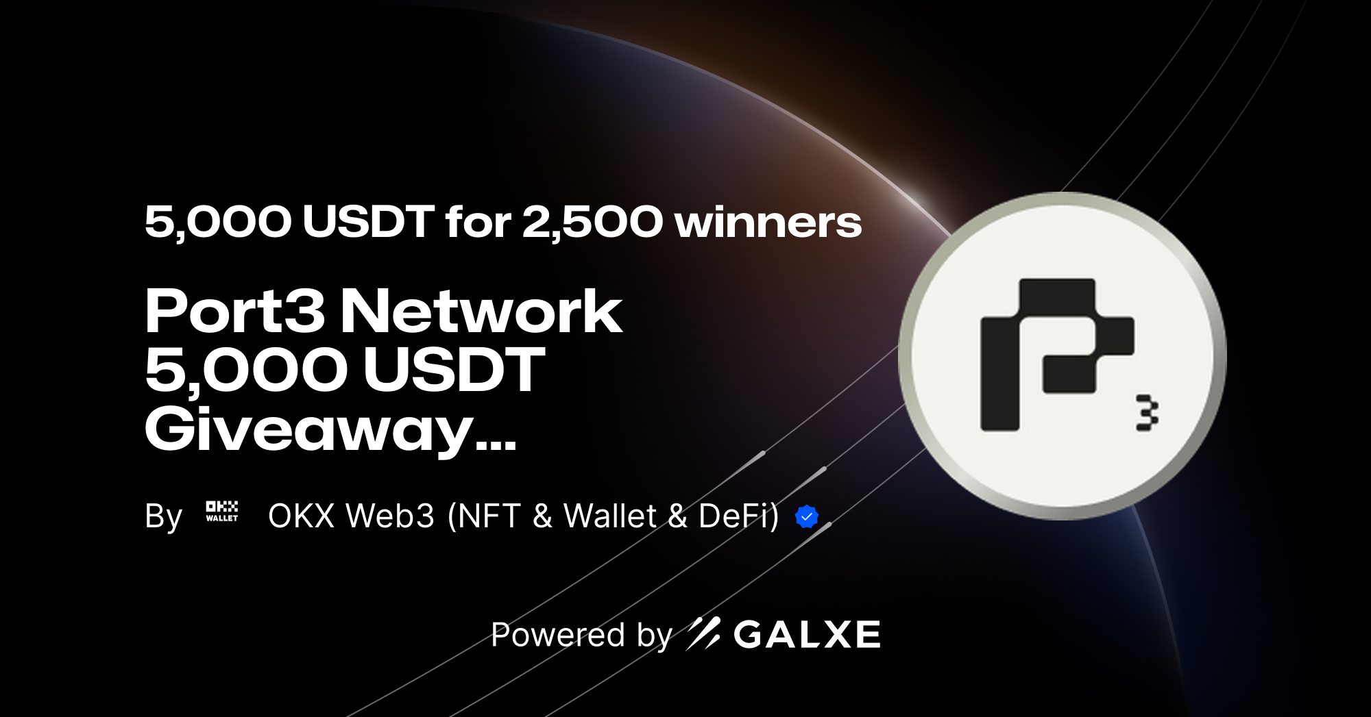 Port3 Network 5,000 USDT Giveaway by OKX Web3 (NFT & Wallet & DeFi) | Galxe Quest