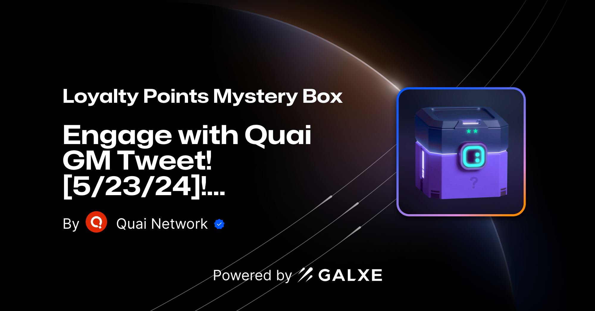 Engage with Quai GM Tweet! [5/23/24]! by Quai Network | Galxe Quest