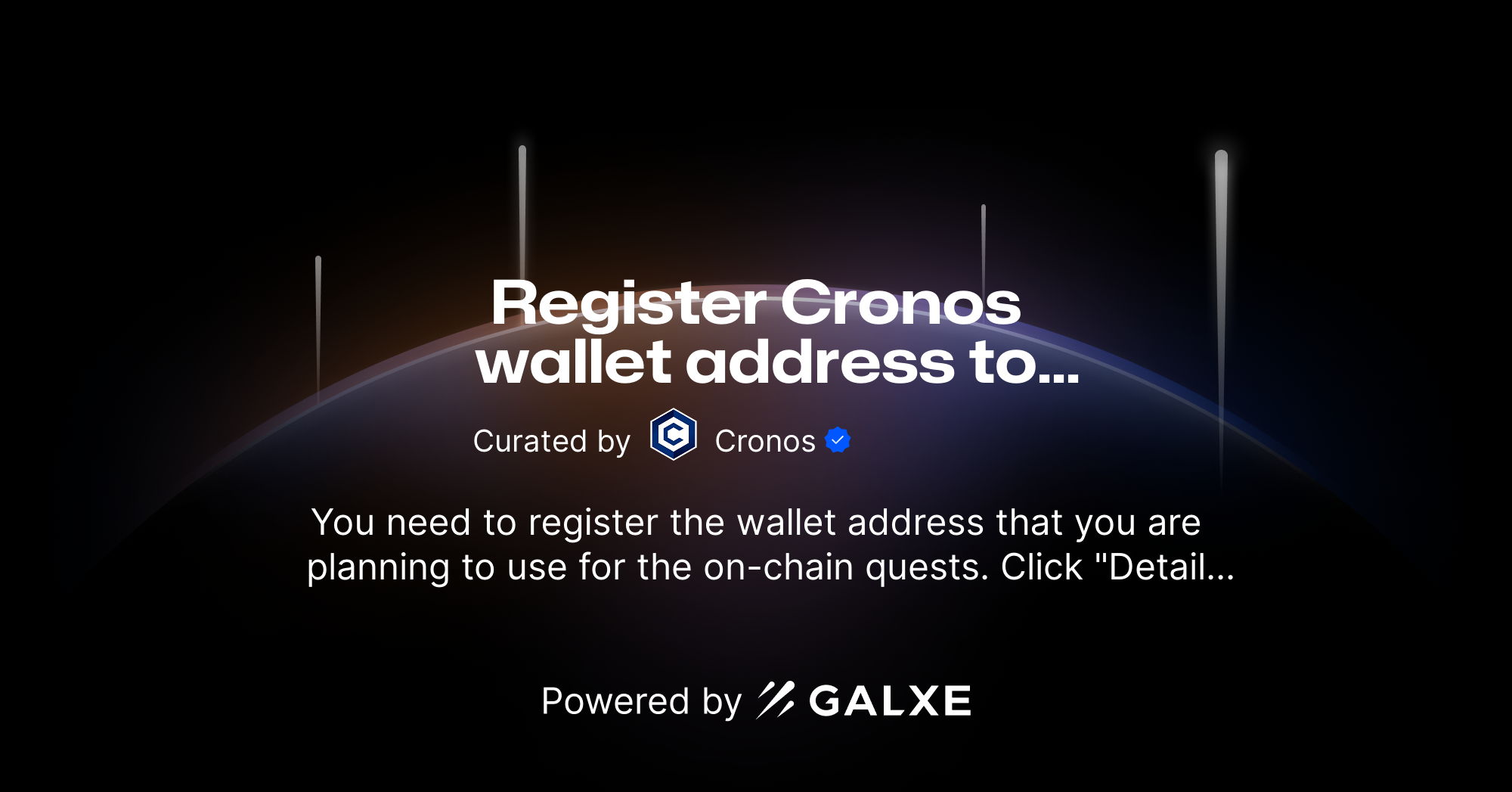 Register Cronos wallet address to start counting transactions (Summer ...