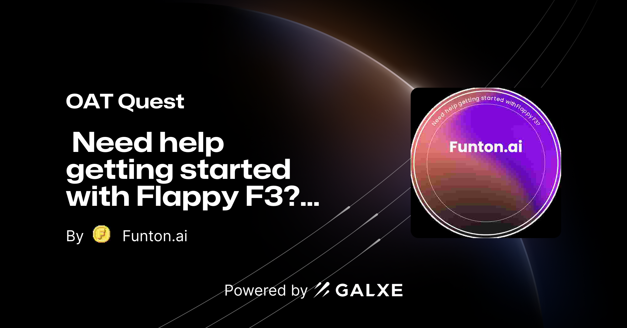 💡 Need help getting started with Flappy F3? by Funton.ai | Galxe Quest
