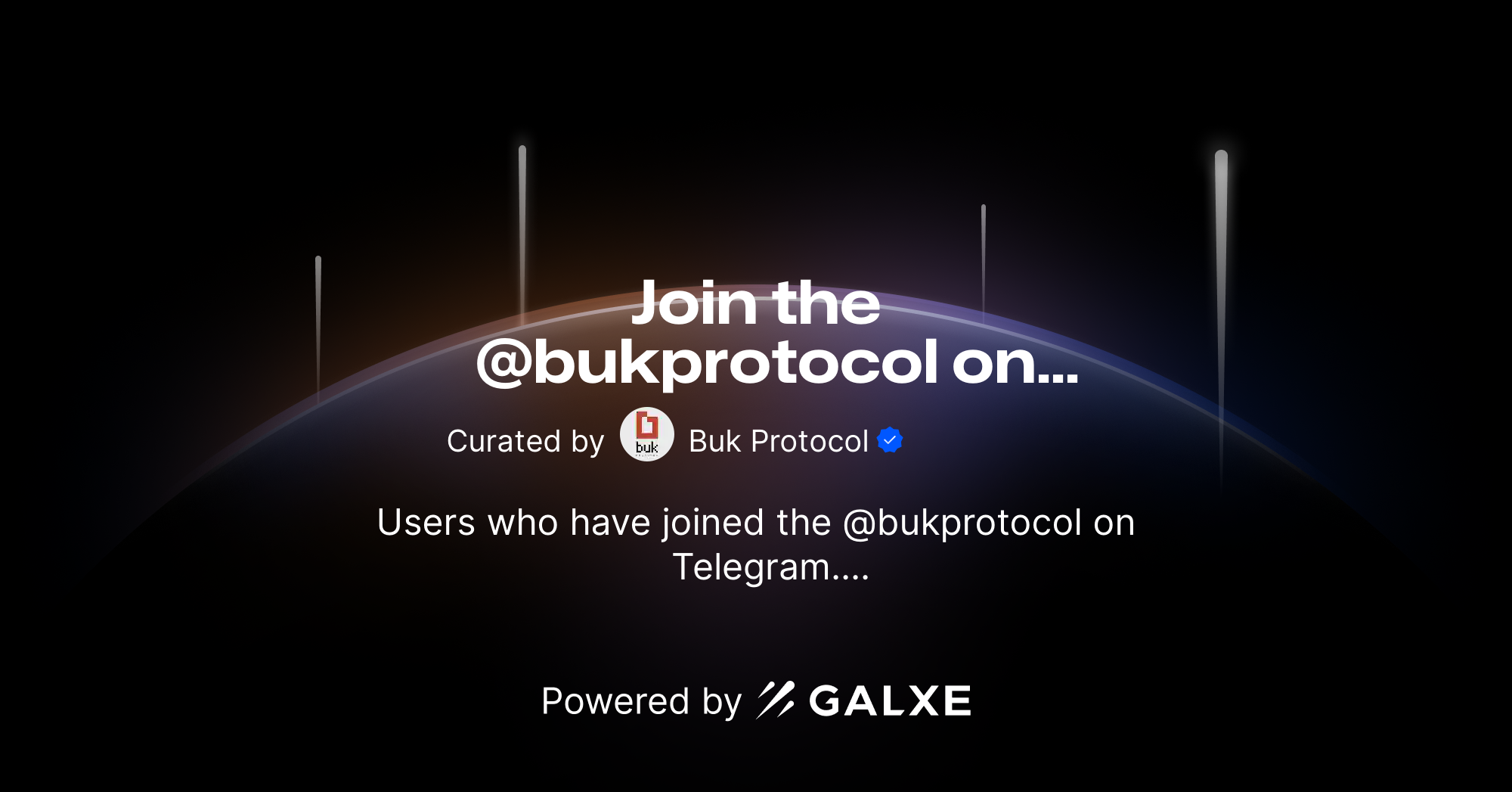 Join the @bukprotocol on Telegram Credential | Galxe