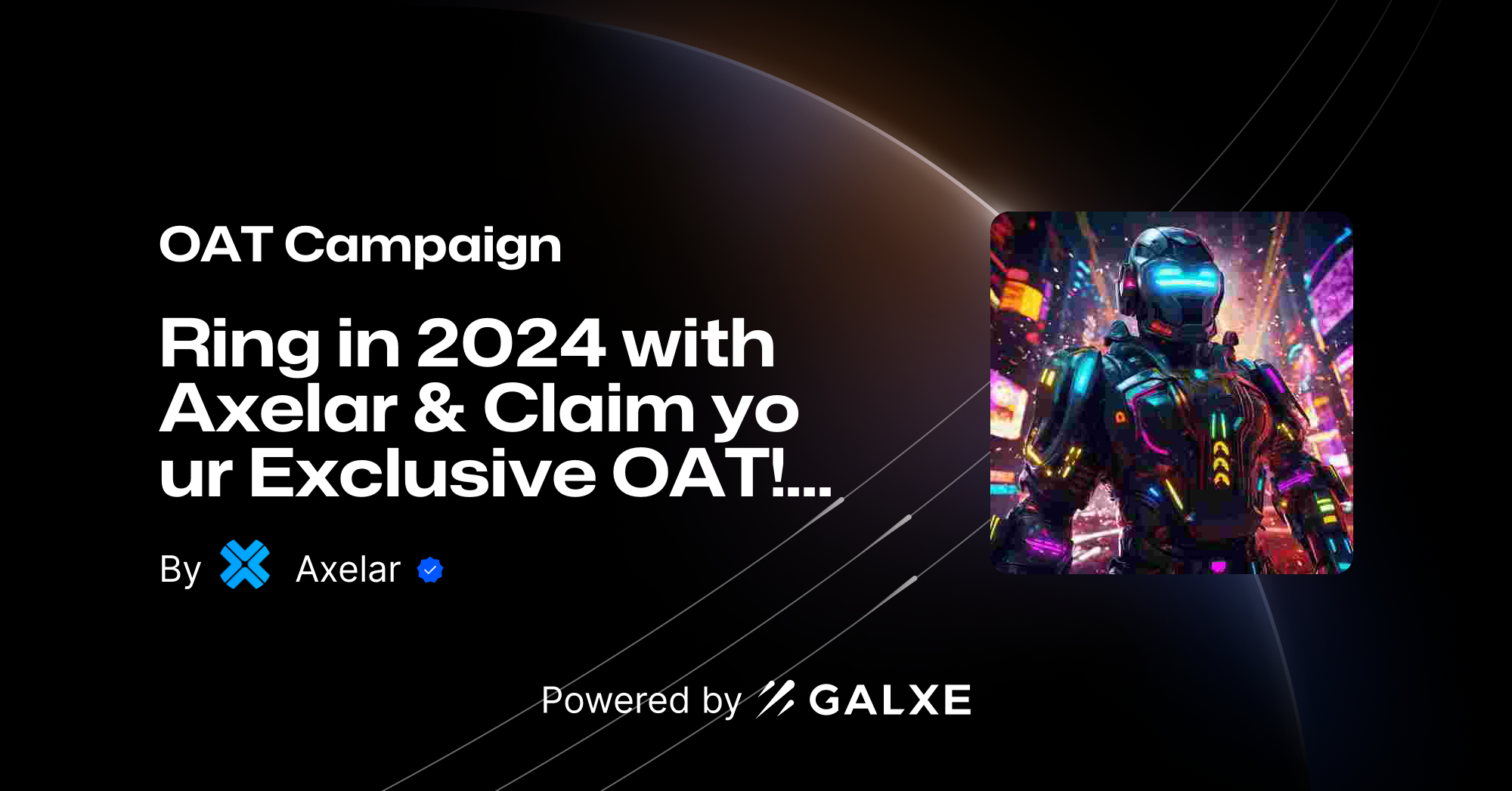 Ring in 2024 with Axelar & Claim your Exclusive OAT! by Axelar | Galxe Quest