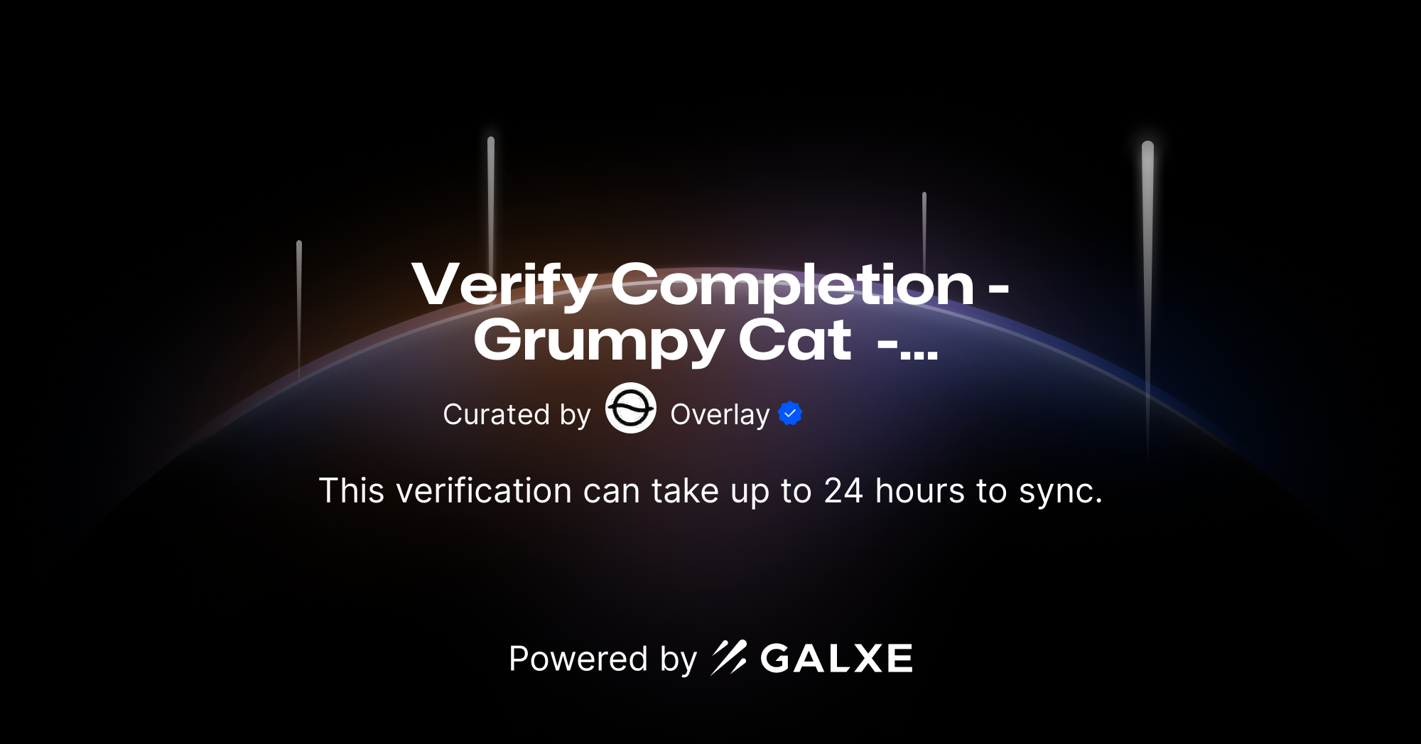 Verify Completion - Grumpy Cat 🎨 - Create a Meme Credential | Galxe