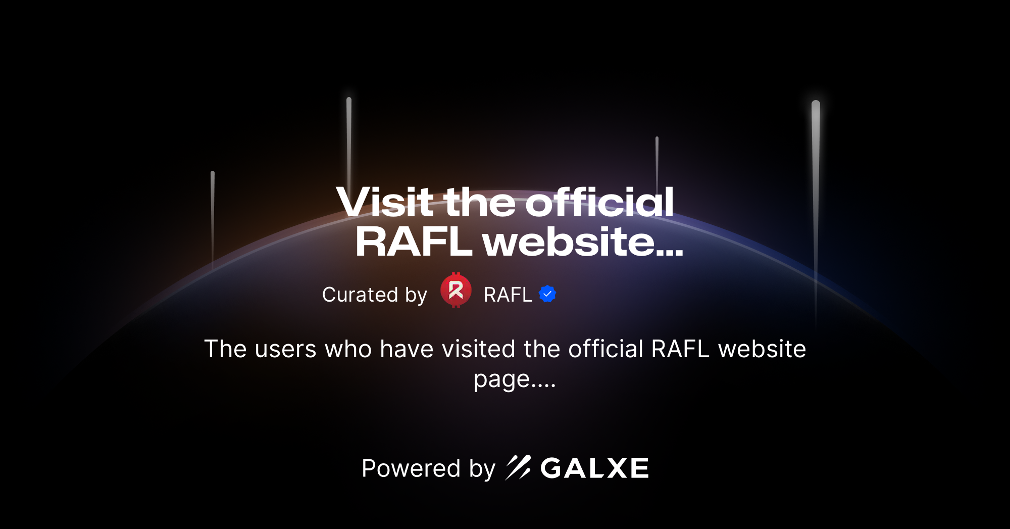 Visit the official RAFL website Credential | Galxe