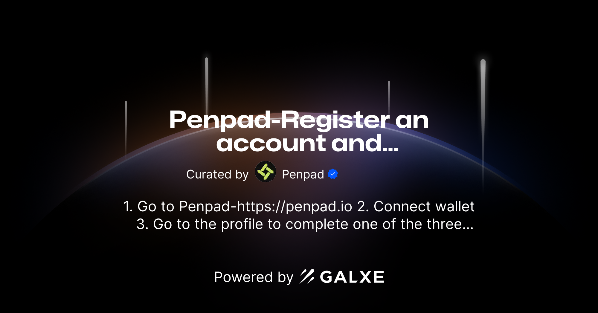 Penpad-Register an account and complete verification Credential | Galxe