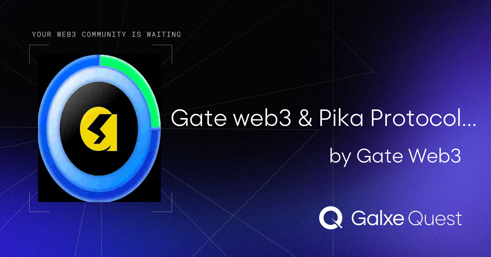 Gate web3 & Pika Protocol Share 600,000 Points by Gate Web3 | Galxe Quest