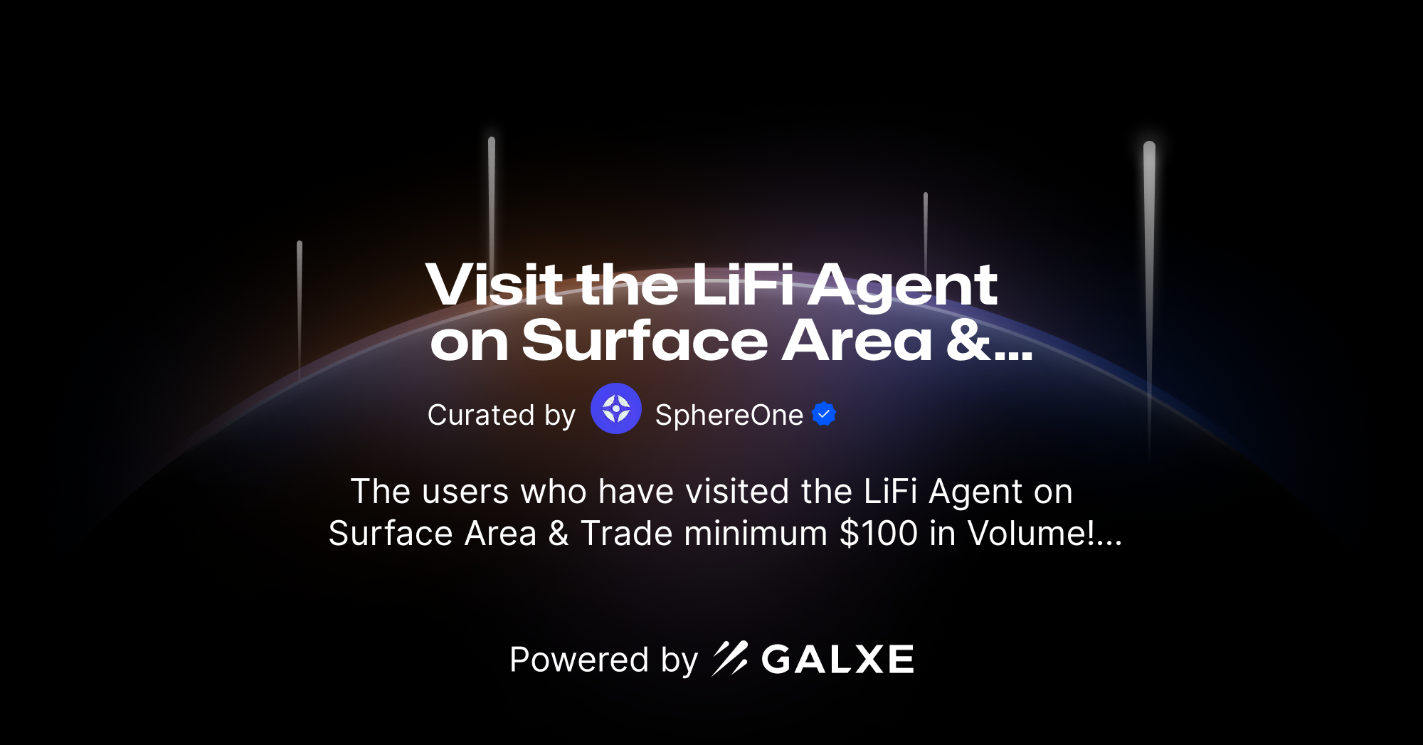 Visit the LiFi Agent on Surface Area & Trade minimum $100 in Volume ...