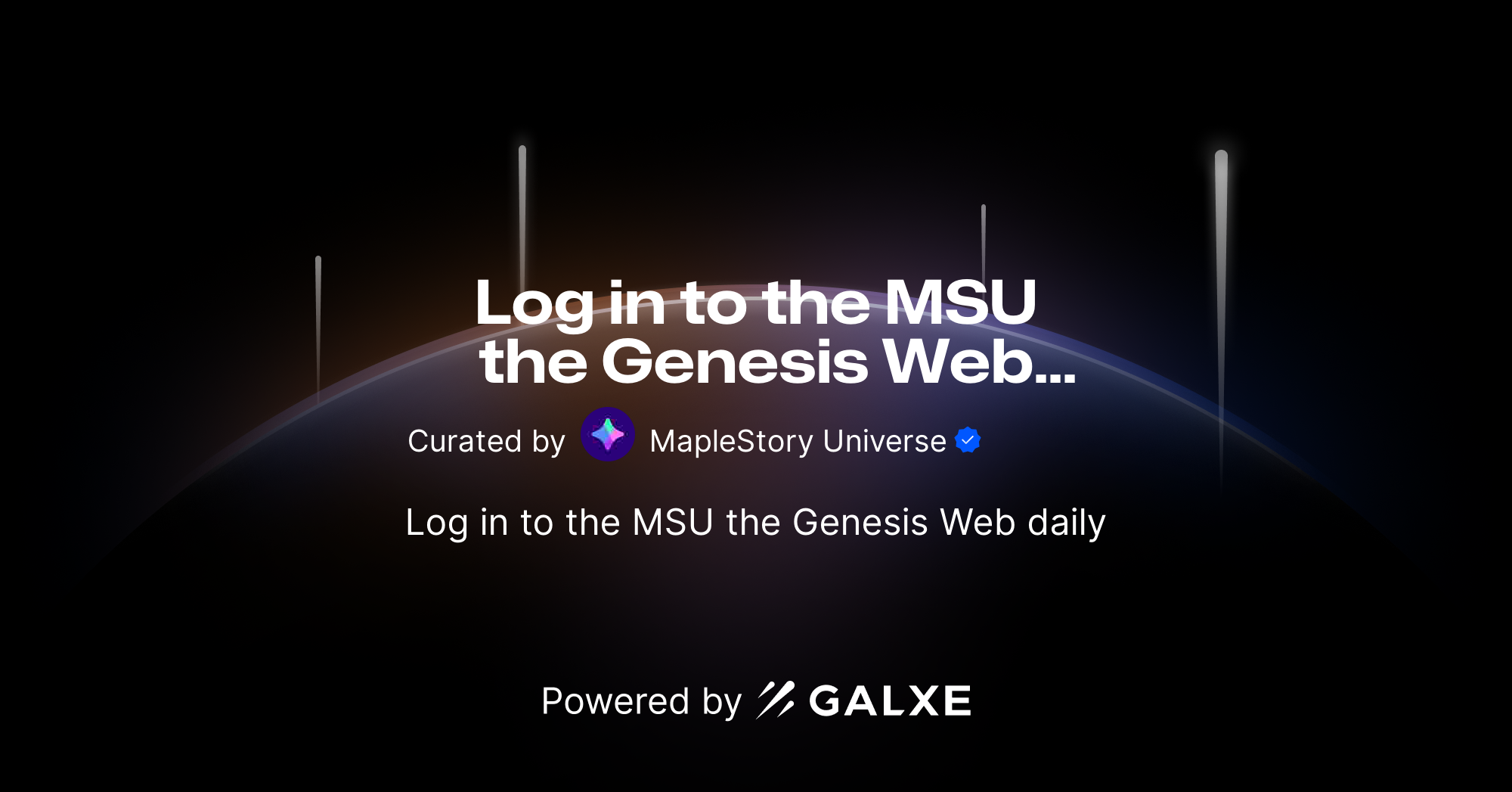 Log in to the MSU the Genesis Web daily Credential | Galxe
