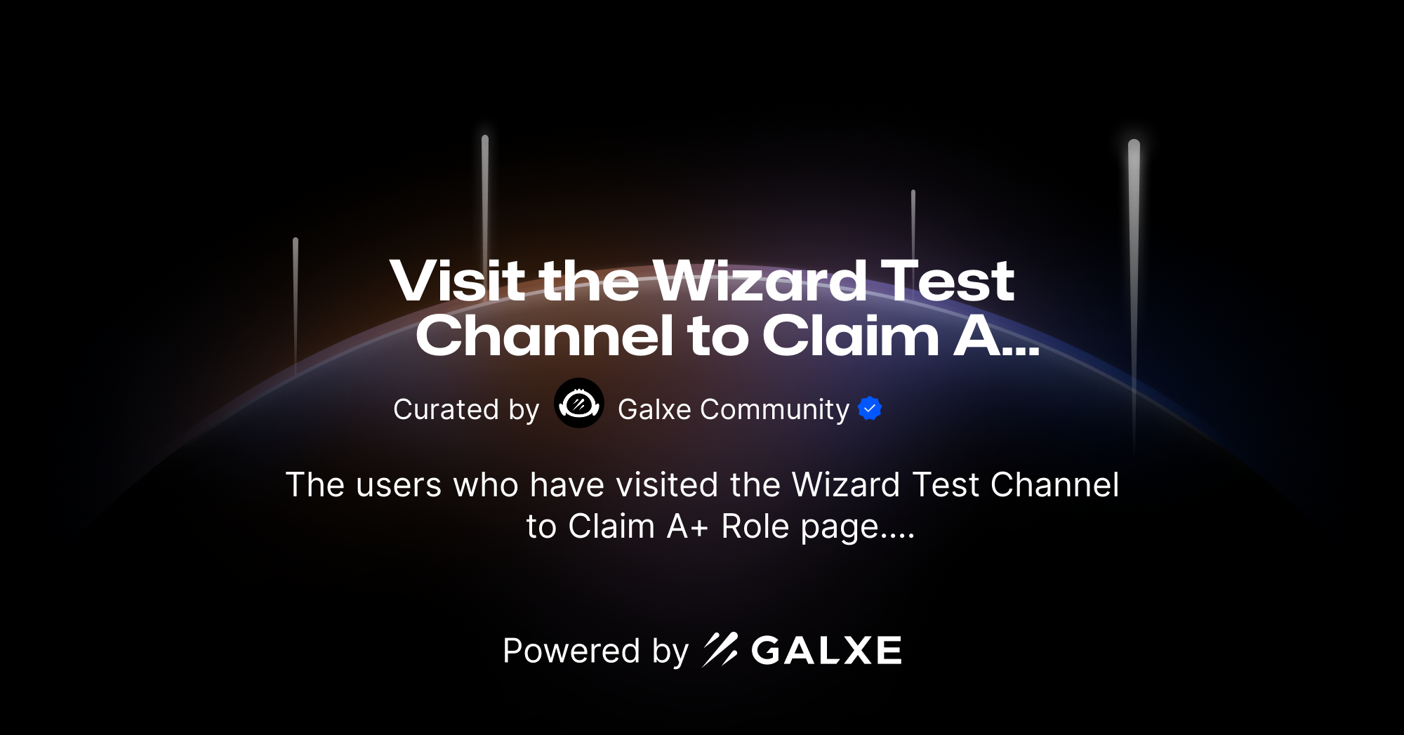 Visit the Wizard Test Channel to Claim A+ Role Credential | Galxe
