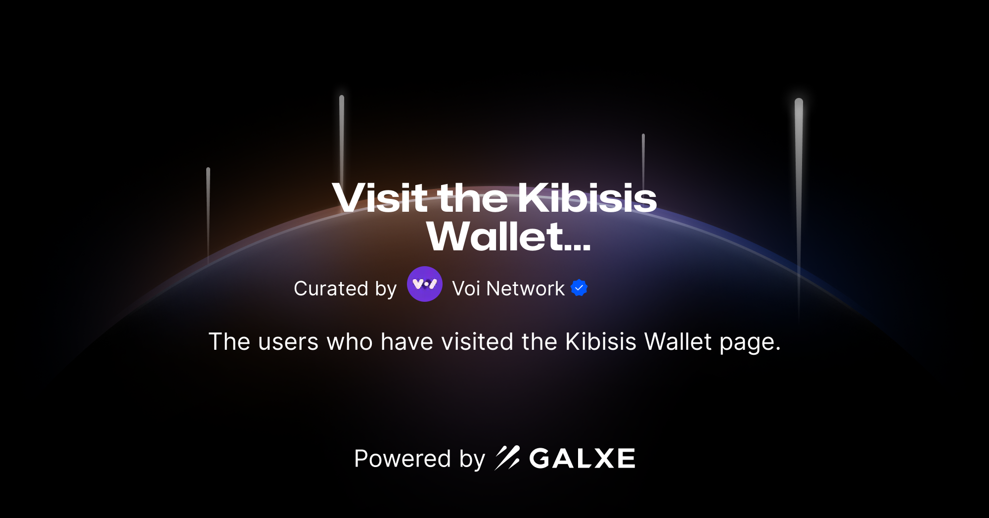 Visit the Kibisis Wallet Credential | Galxe