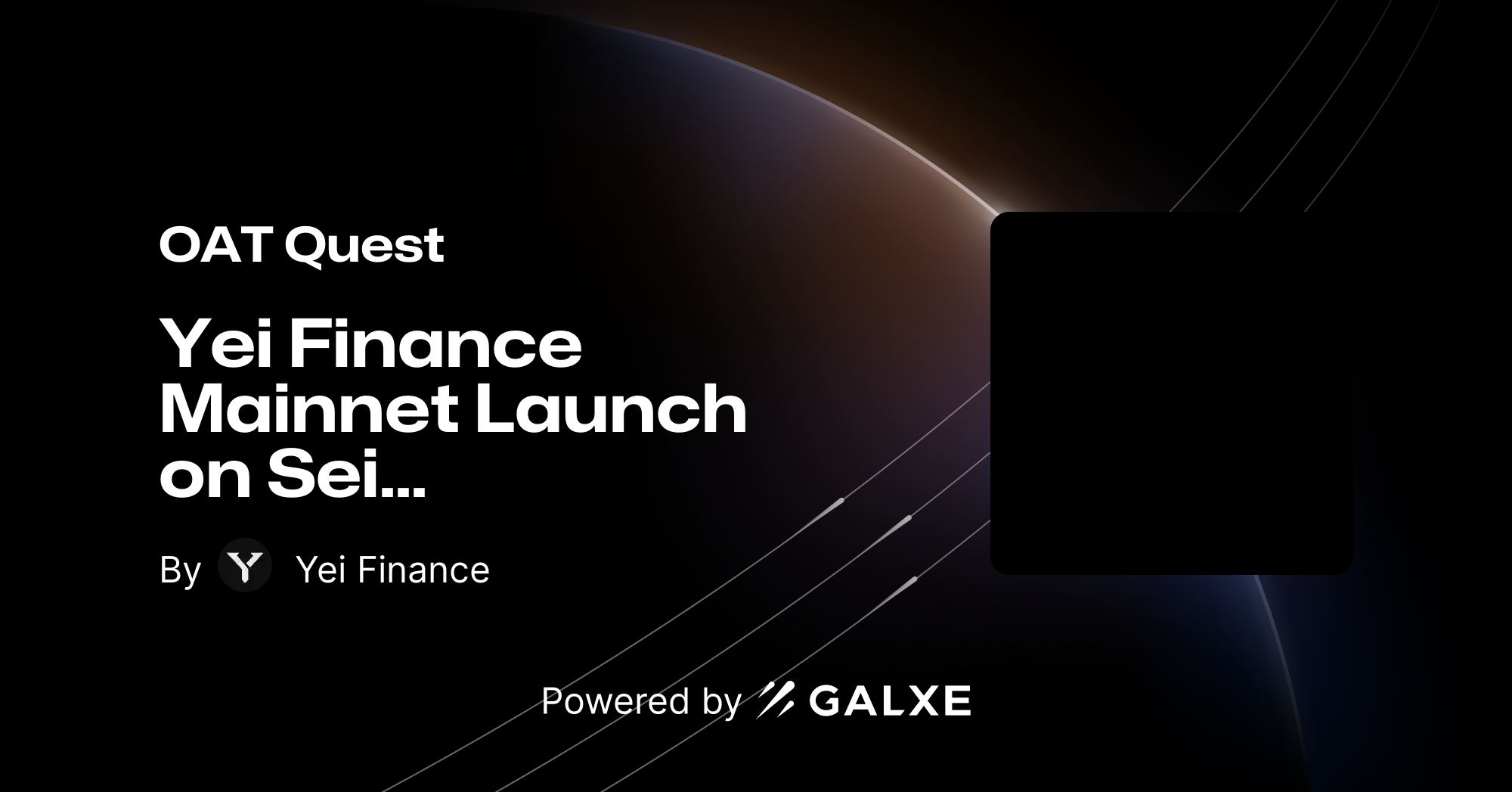 Yei Finance Mainnet Launch on Sei by Yei Finance | Galxe Quest
