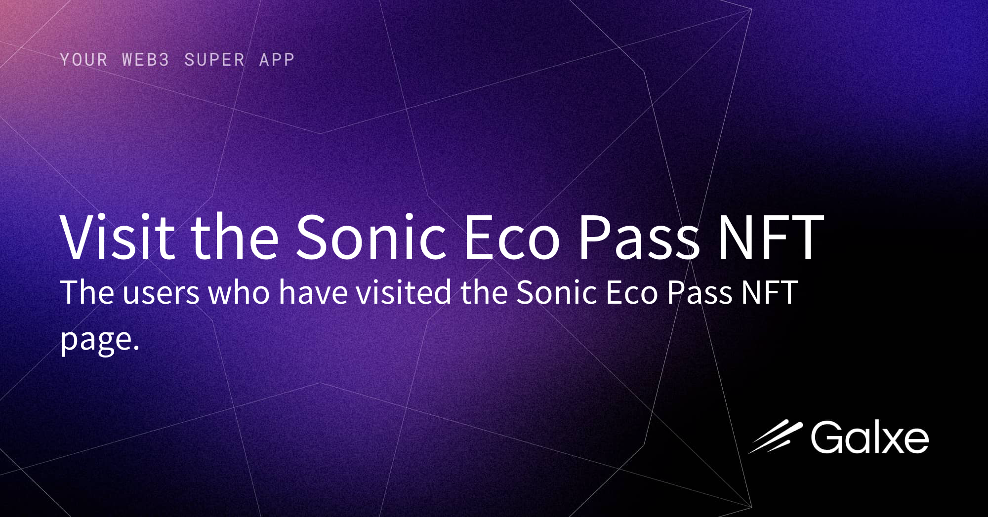 Visit the Sonic Eco Pass NFT Credential | Galxe