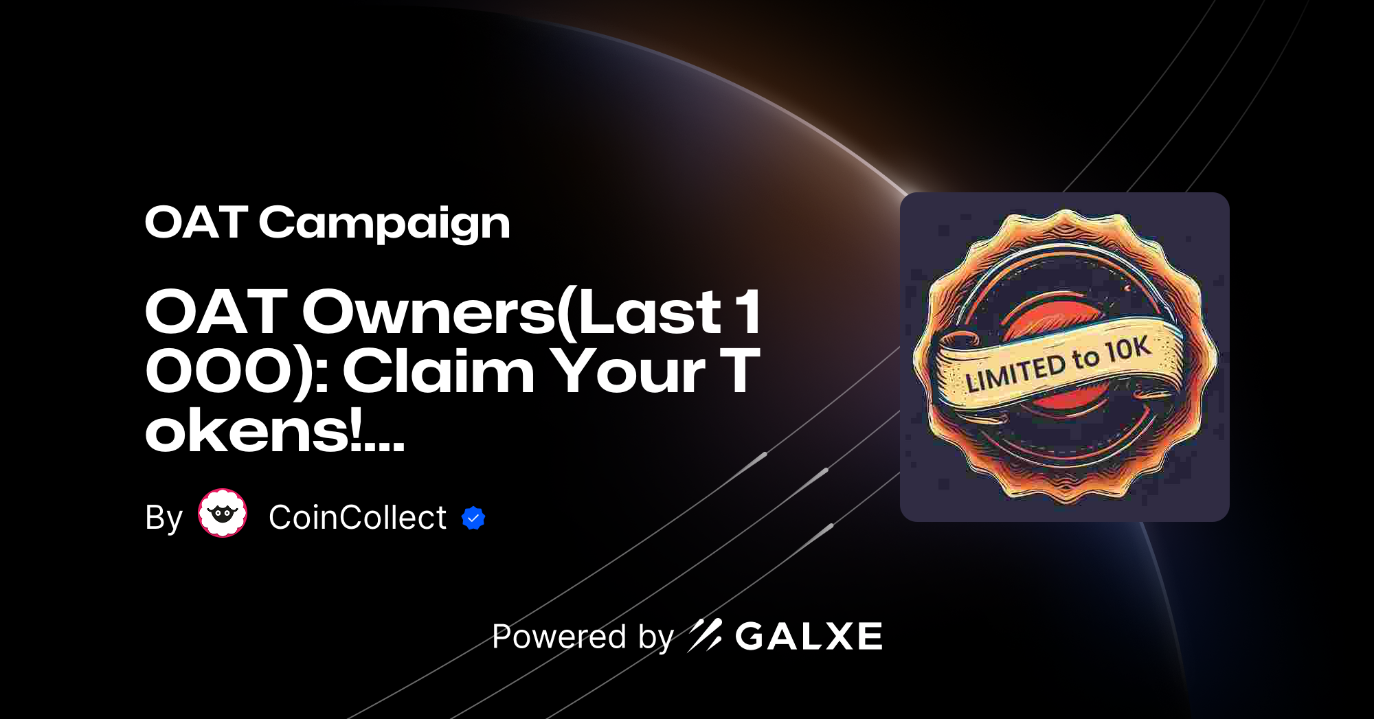 OAT Owners(Last 1000): Claim Your Tokens! by CoinCollect | Galxe Quest