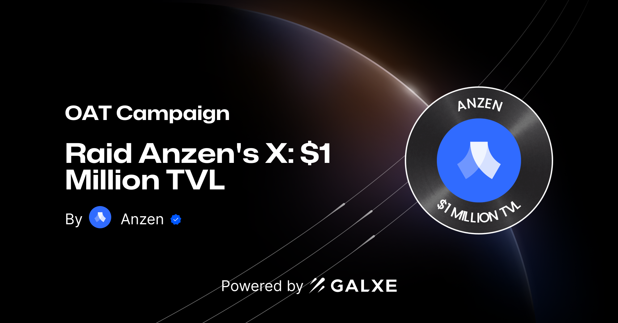 Raid Anzen's X: $1 Million TVL 🎉🎉🎉 by Anzen | Galxe Quest