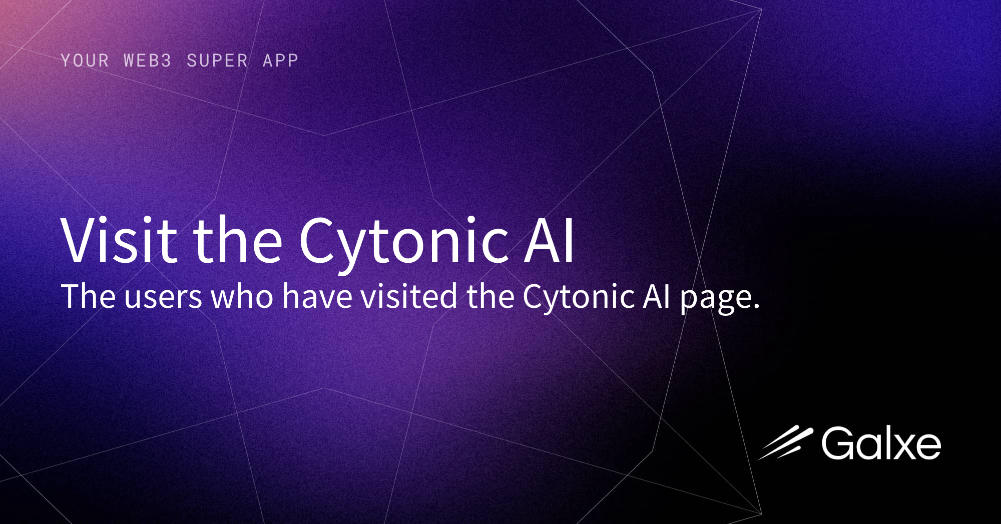 Visit the Cytonic AI Credential | Galxe
