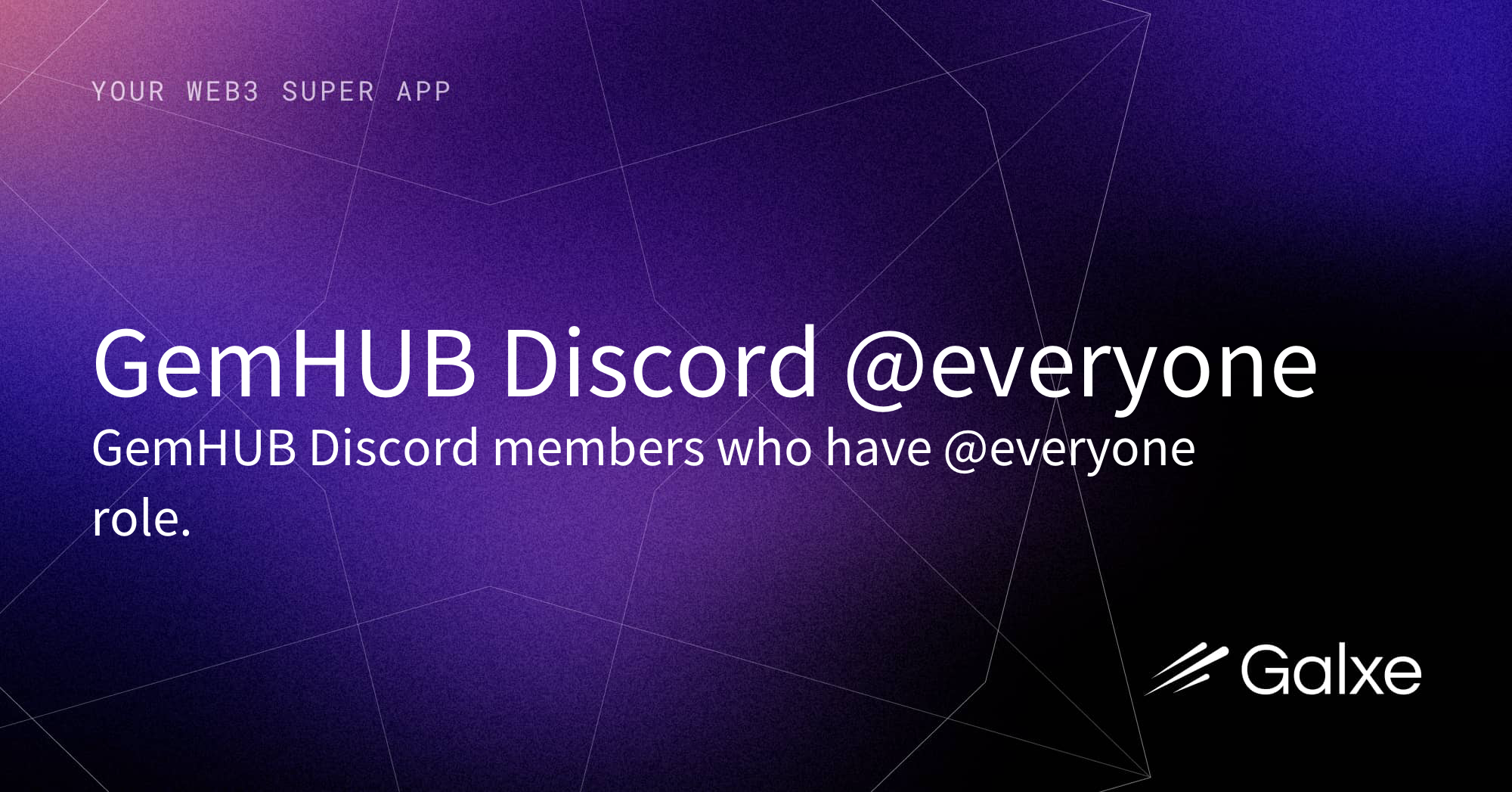 GemHUB Discord @everyone Credential | Galxe