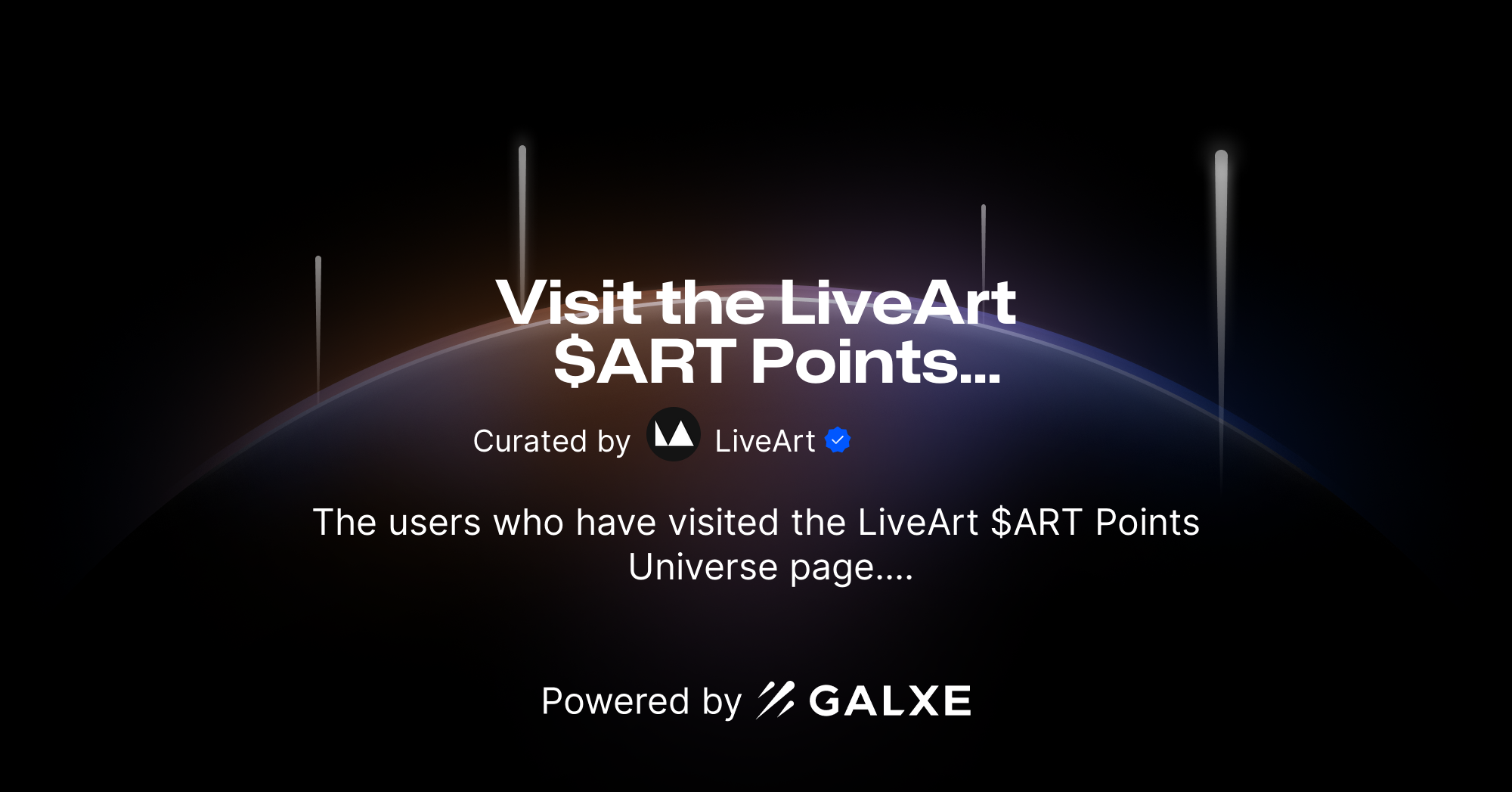 Visit the LiveArt $ART Points Universe Credential | Galxe
