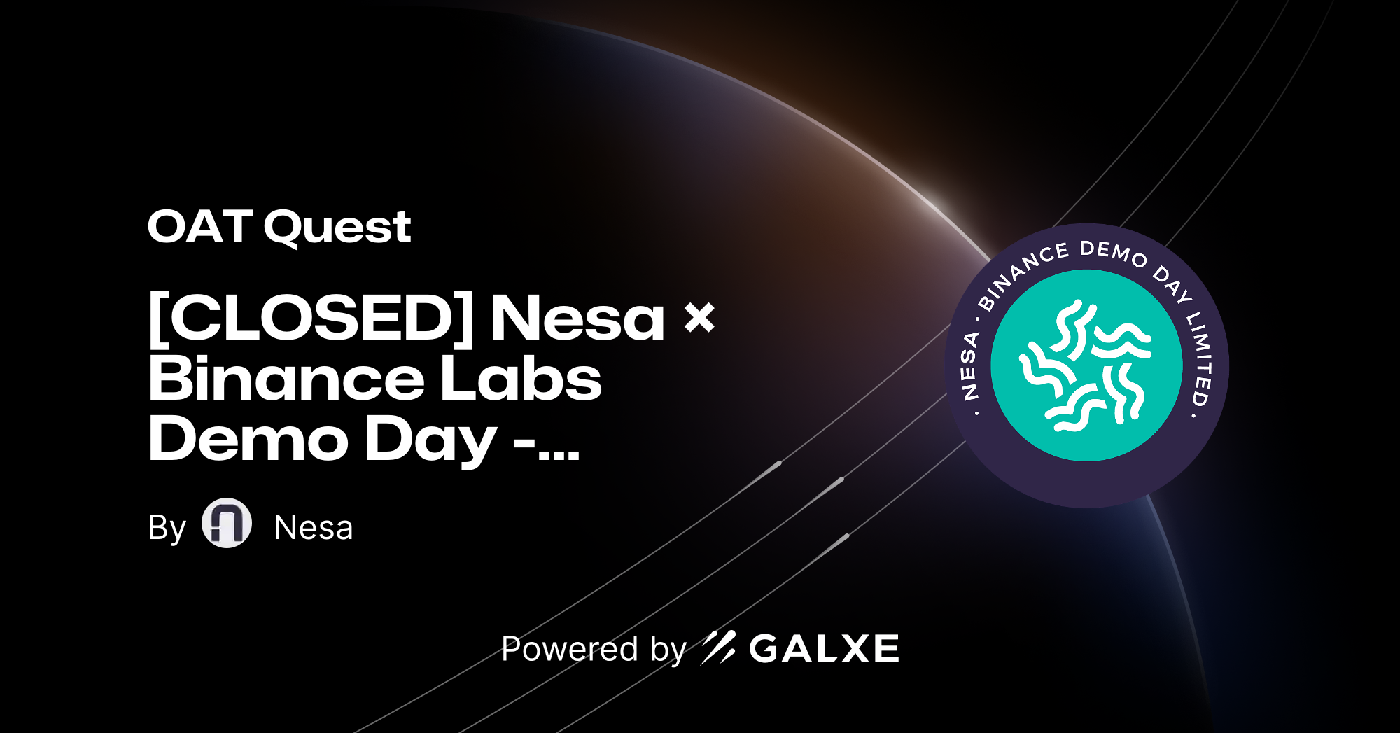 [CLOSED] Nesa × Binance Labs Demo Day - Limited OAT by Nesa | Galxe Quest