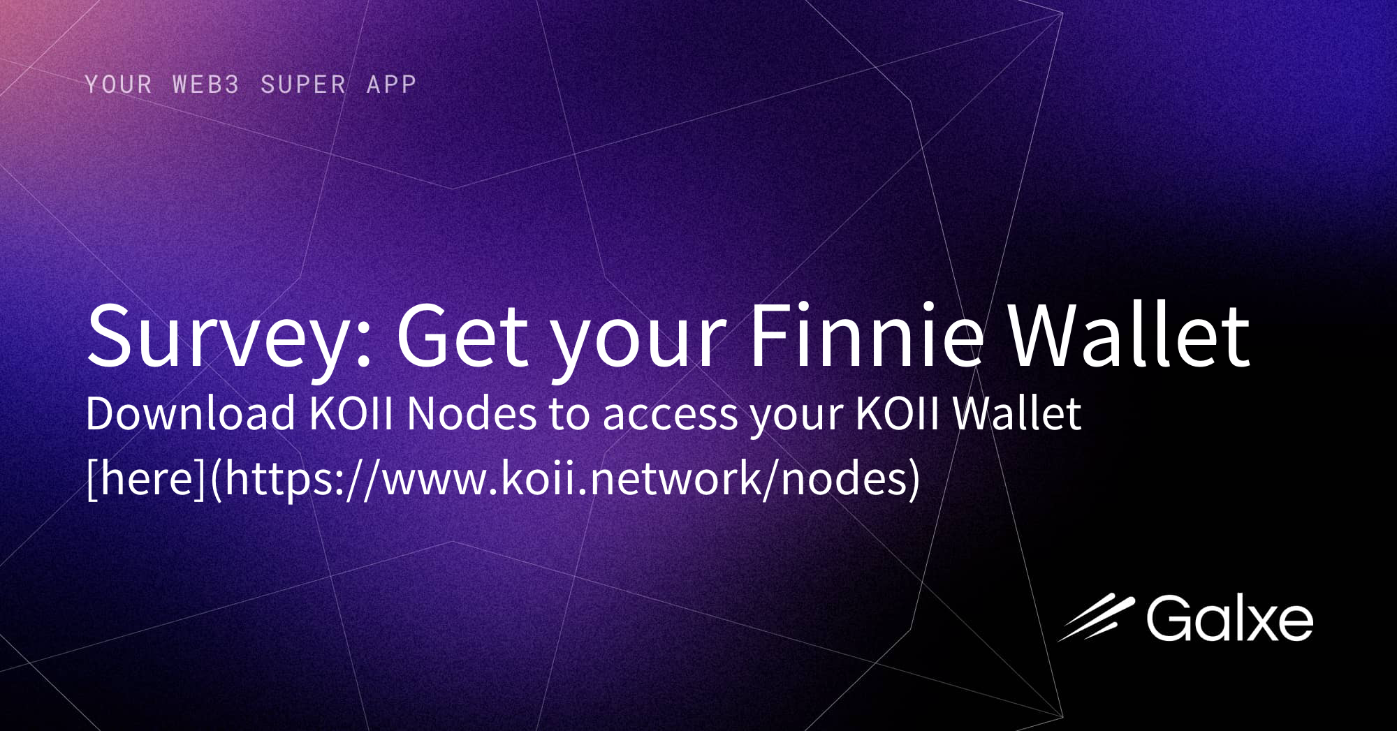Survey: Get your Finnie Wallet Credential | Galxe