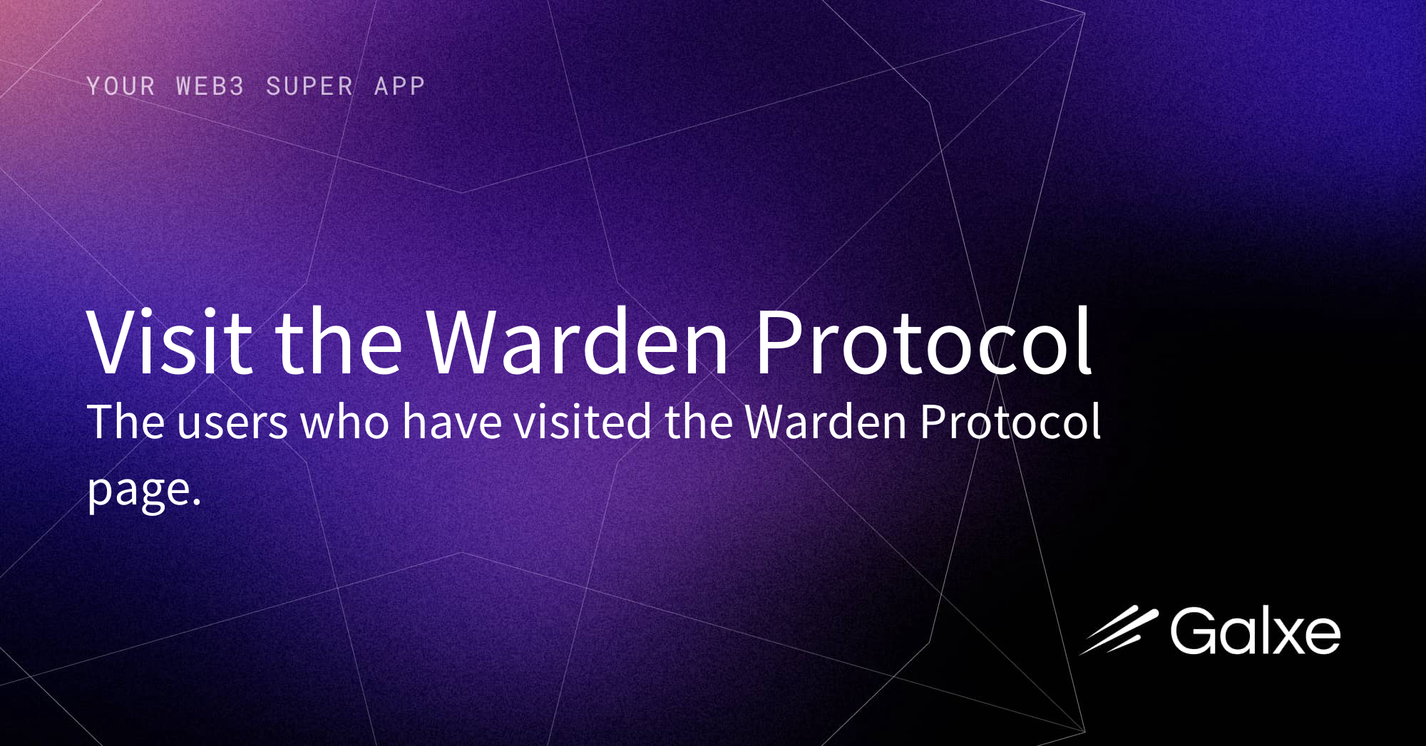Visit the Warden Protocol Credential | Galxe