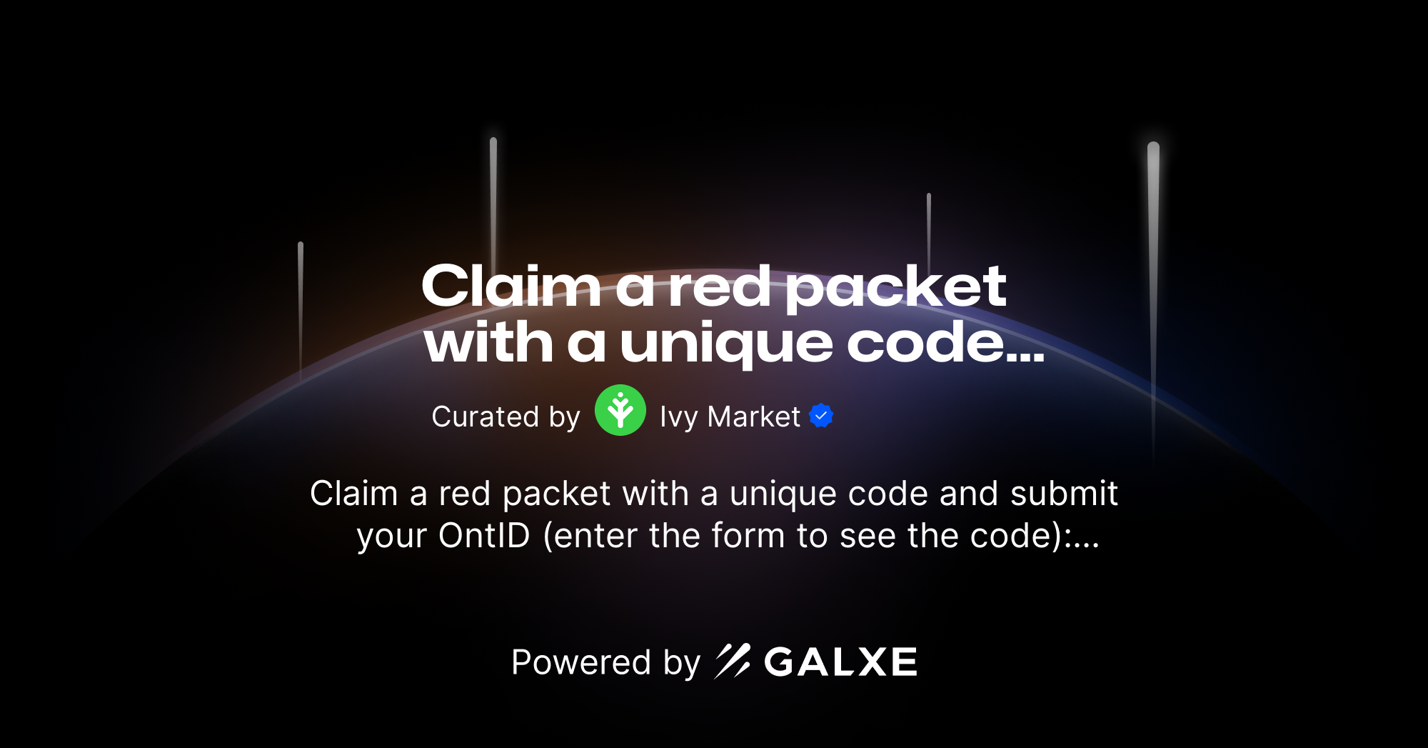 Claim a red packet with a unique code and submit your OntID Credential ...