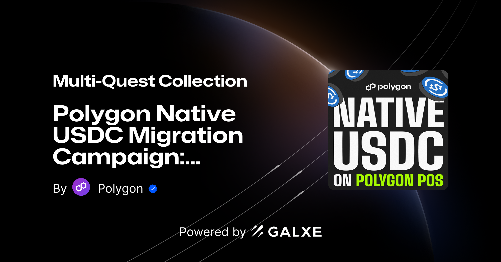 Polygon Native USDC Migration Campaign: Explore Polygon DeFi with Native USDC by Polygon | Galxe ...
