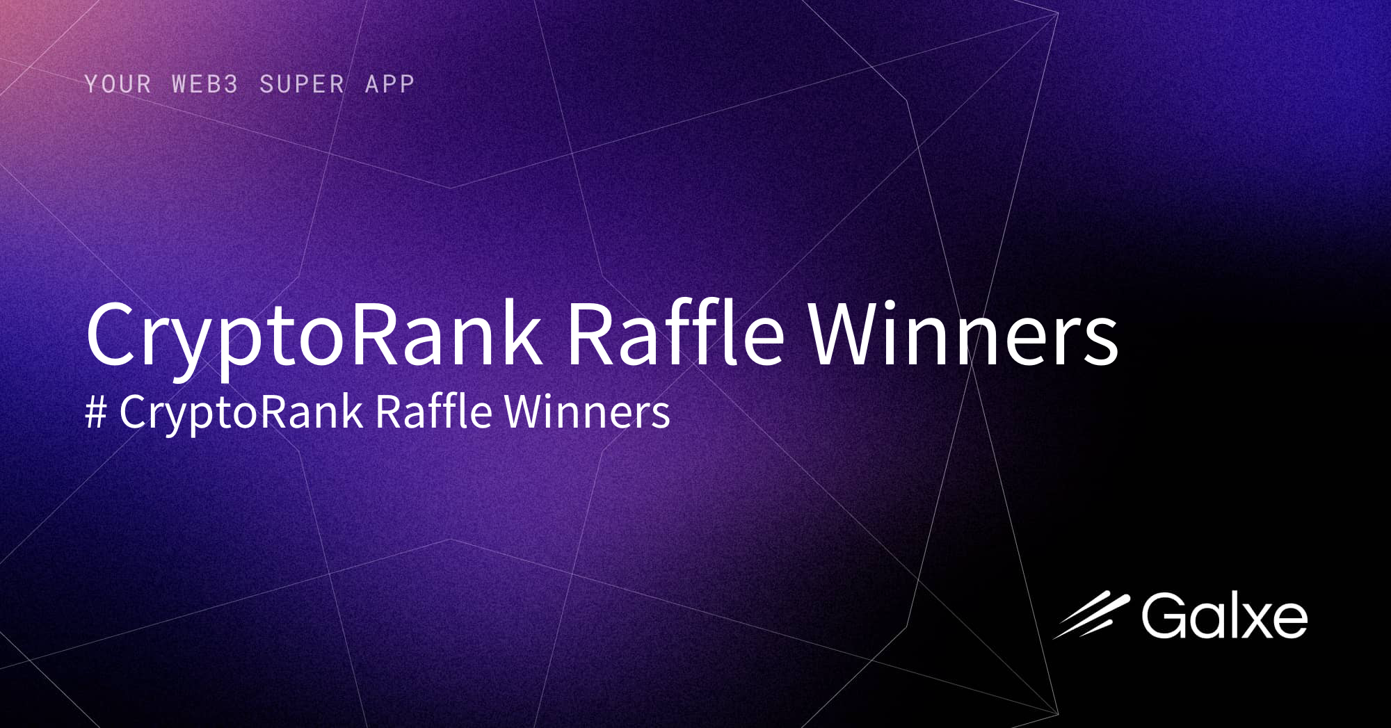 CryptoRank Raffle Winners Credential | Galxe