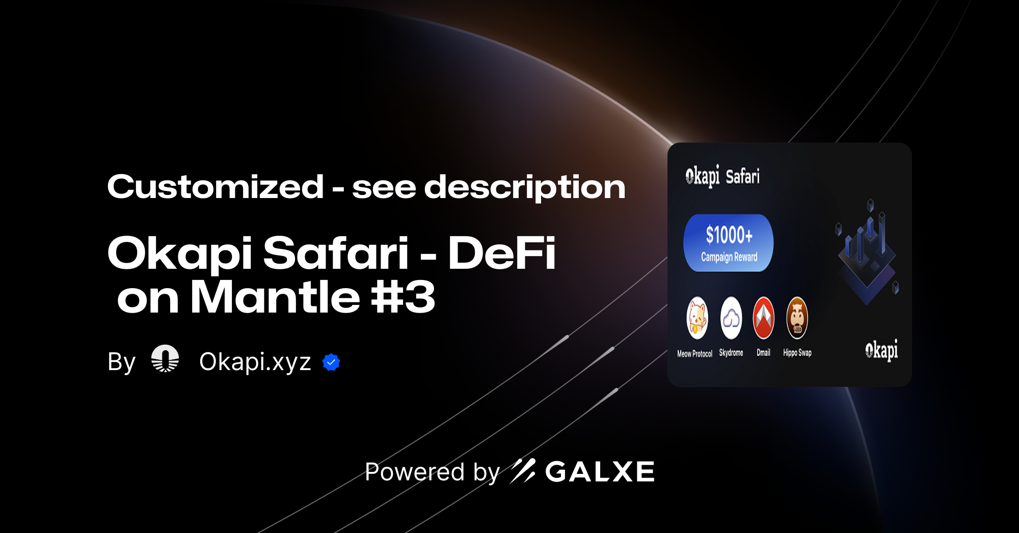 Okapi Safari - DeFi on Mantle #3 by Okapi.xyz | Galxe Quest