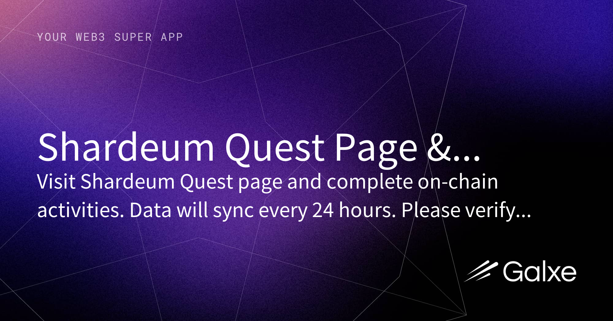 Shardeum Quest Page & complete on-chain activities listed for Stage 3 ...