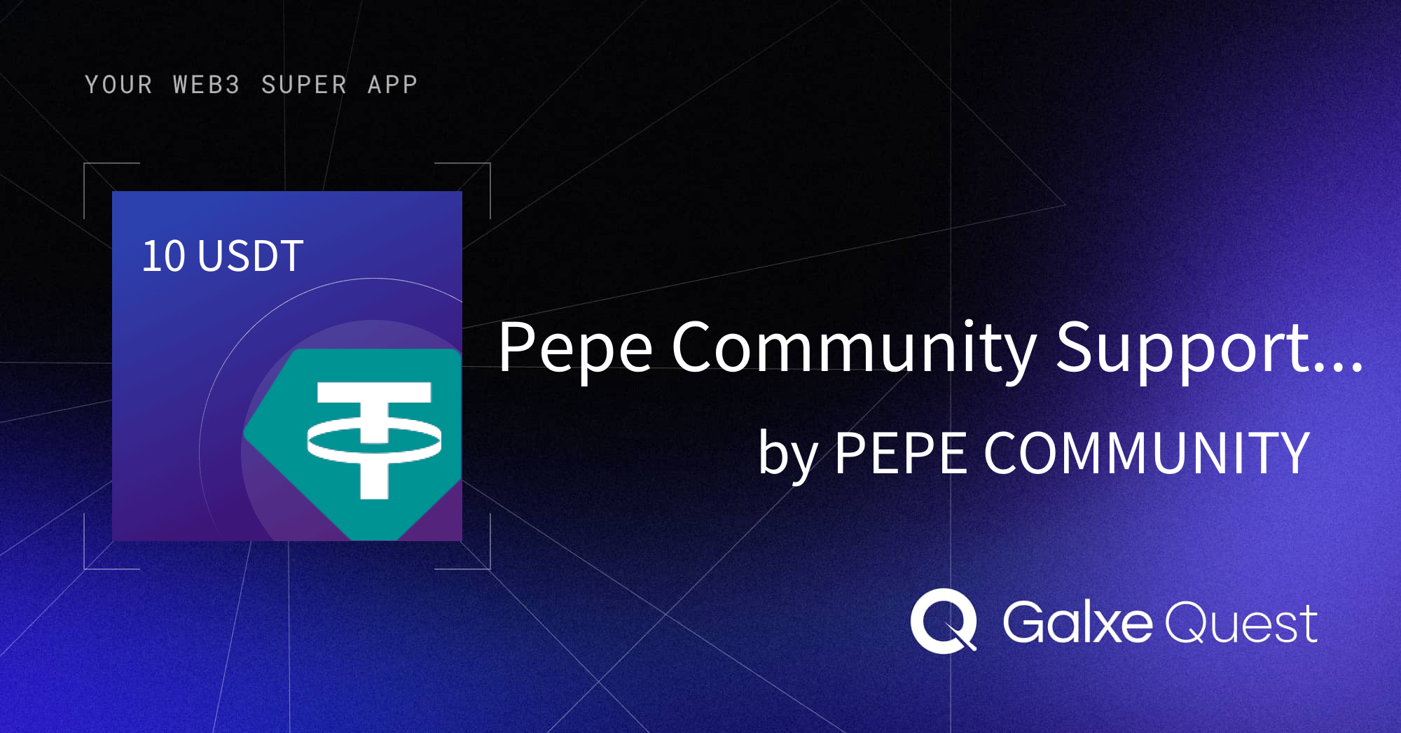 Pepe Community Support Quest by PEPE COMMUNITY 0xBE | Galxe Quest