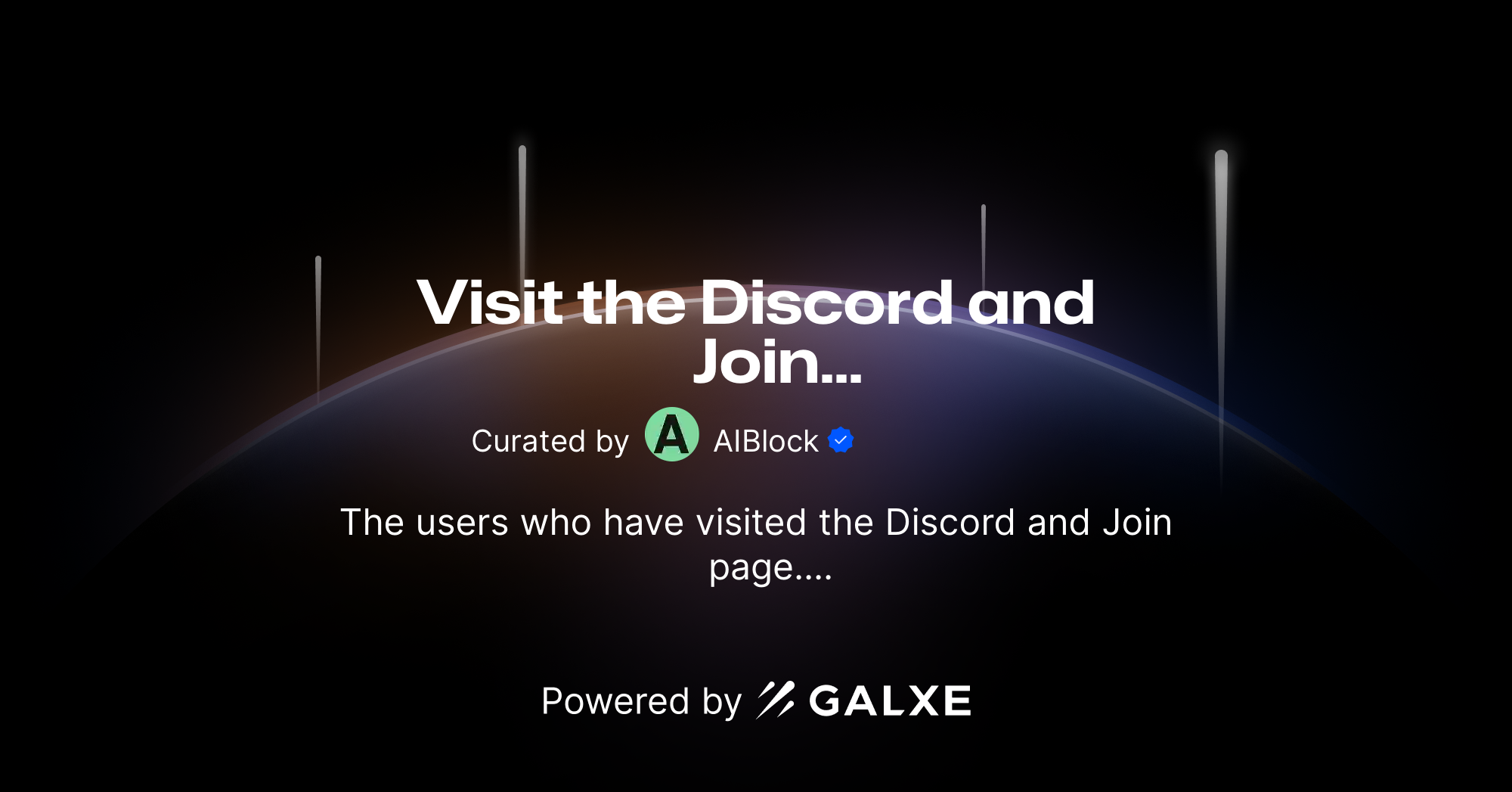 Visit the Discord and Join Credential | Galxe